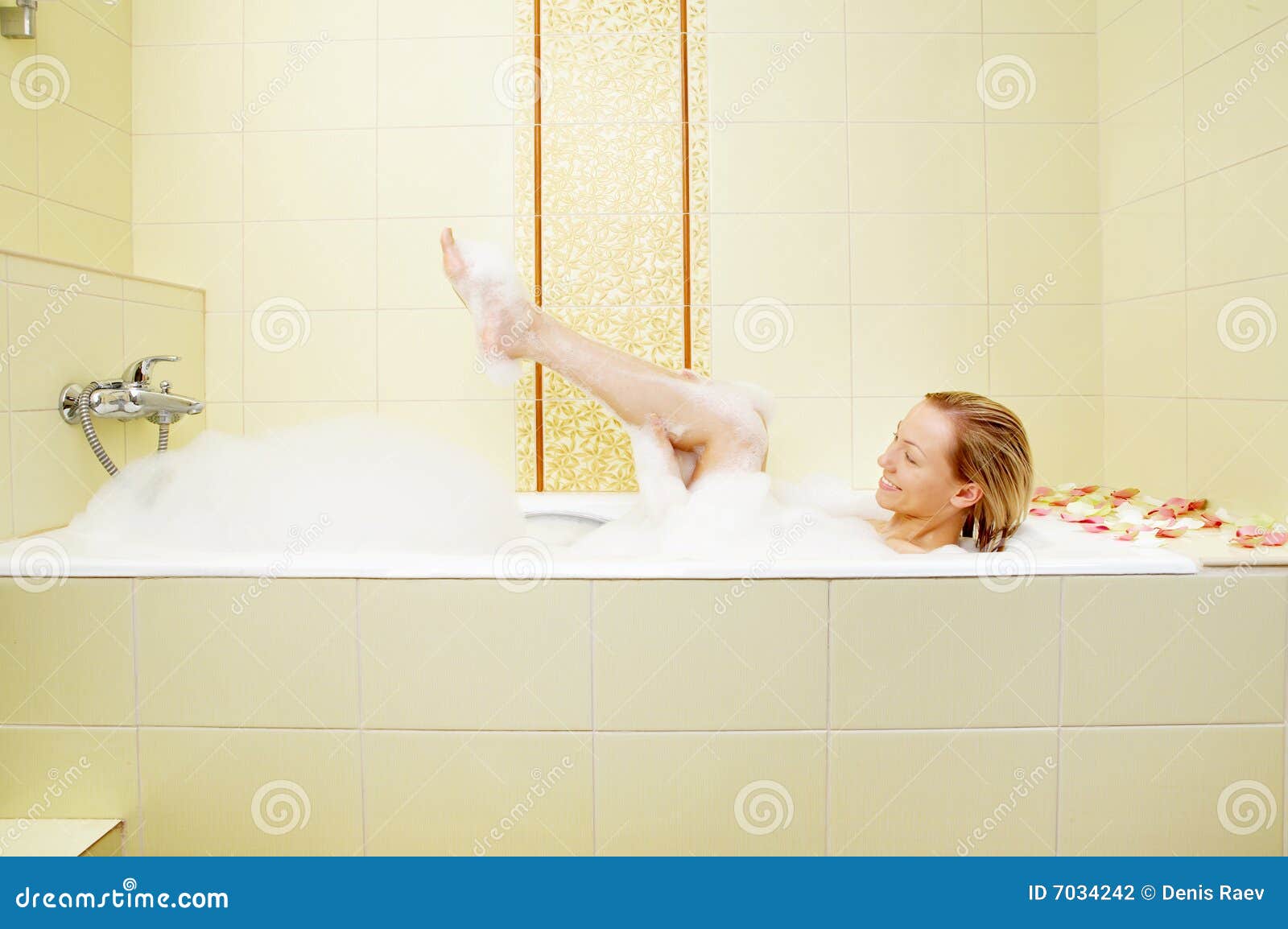 Bathing stock photo. Image of lying, clean, purity, bathtub - 7034242