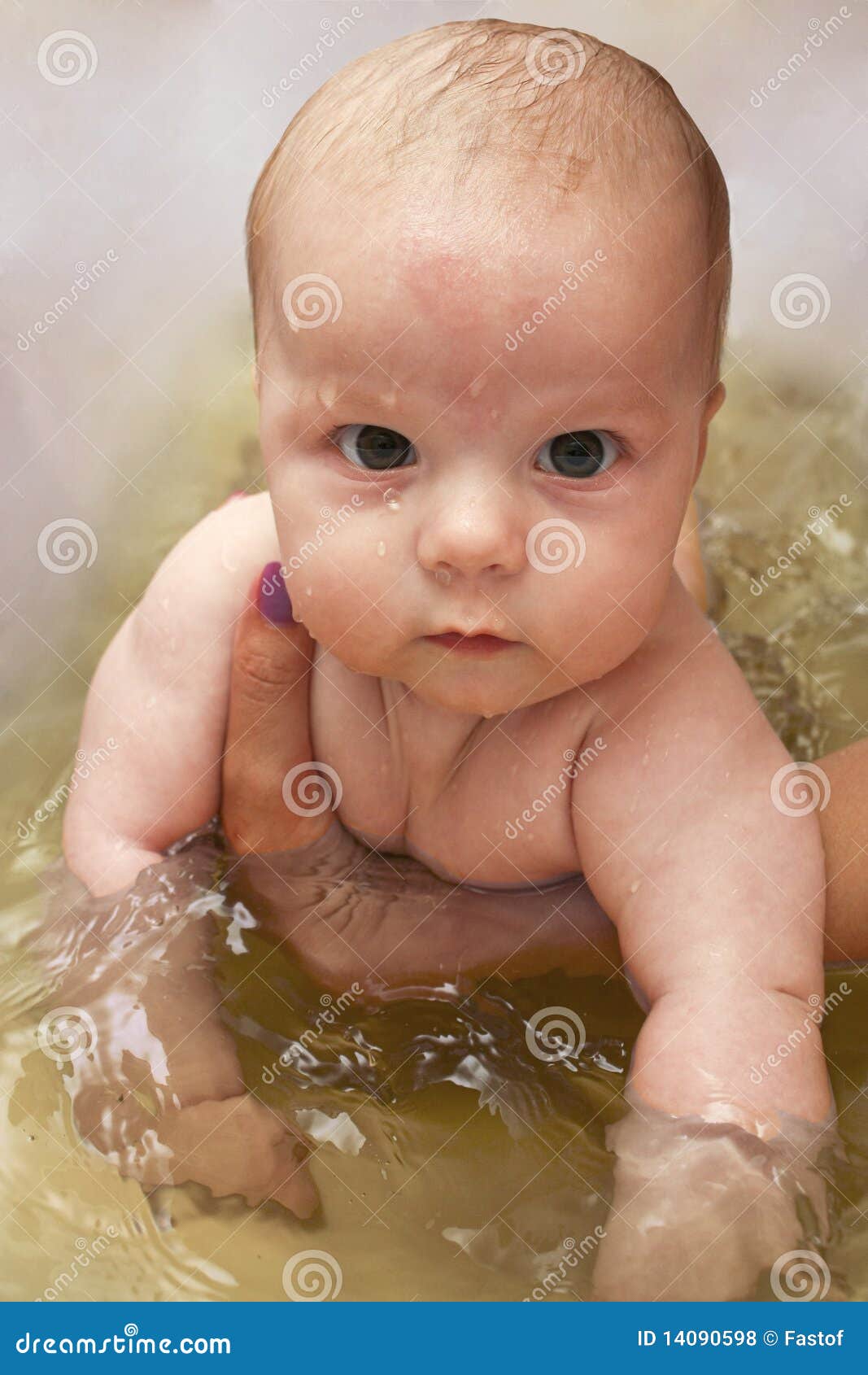 Bathing of the baby stock photo. Image of child, water - 14090598