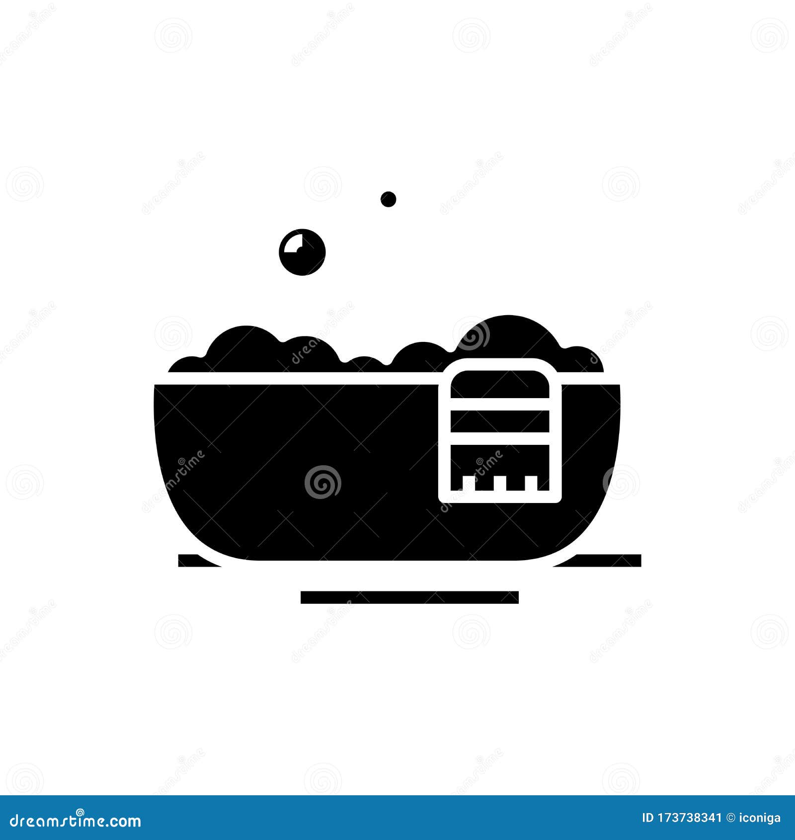Bathing Black Icon, Concept Illustration, Vector Flat Symbol, Glyph ...