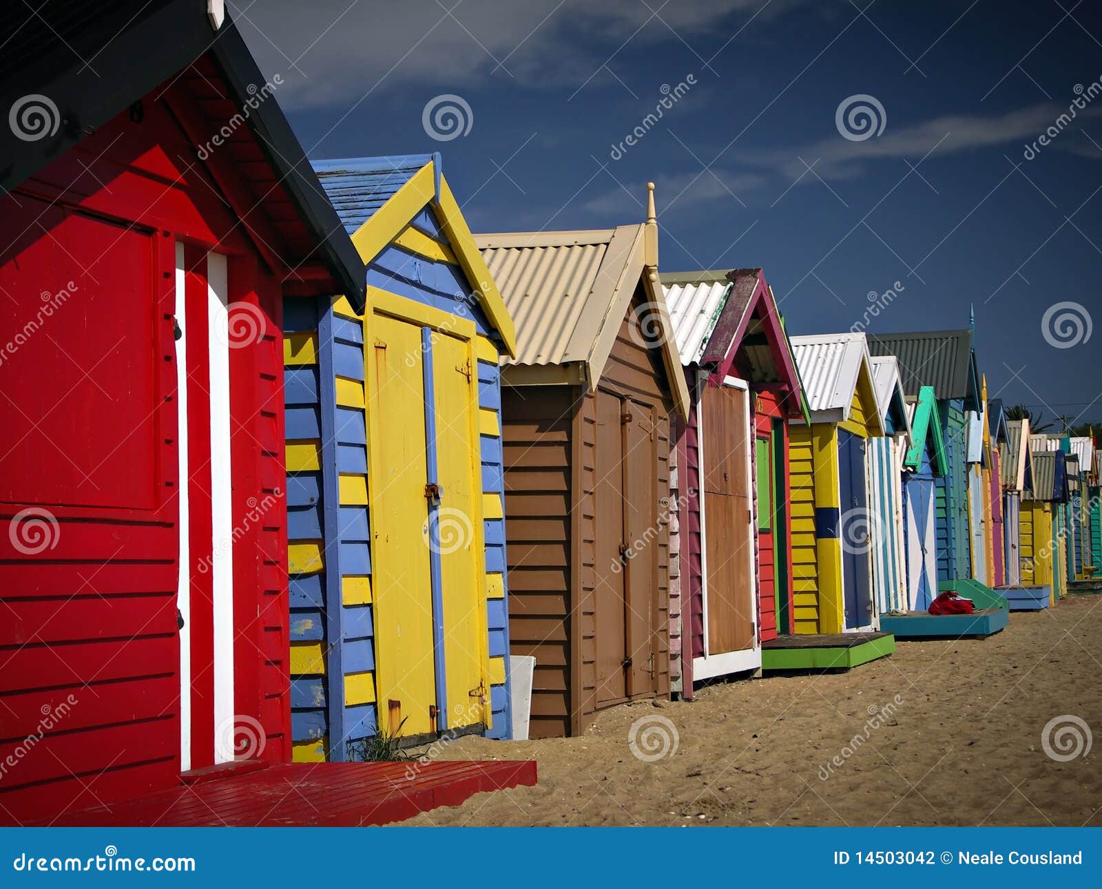 Bathing Boxes stock photo. Image of blue, colorful, paint - 14503042