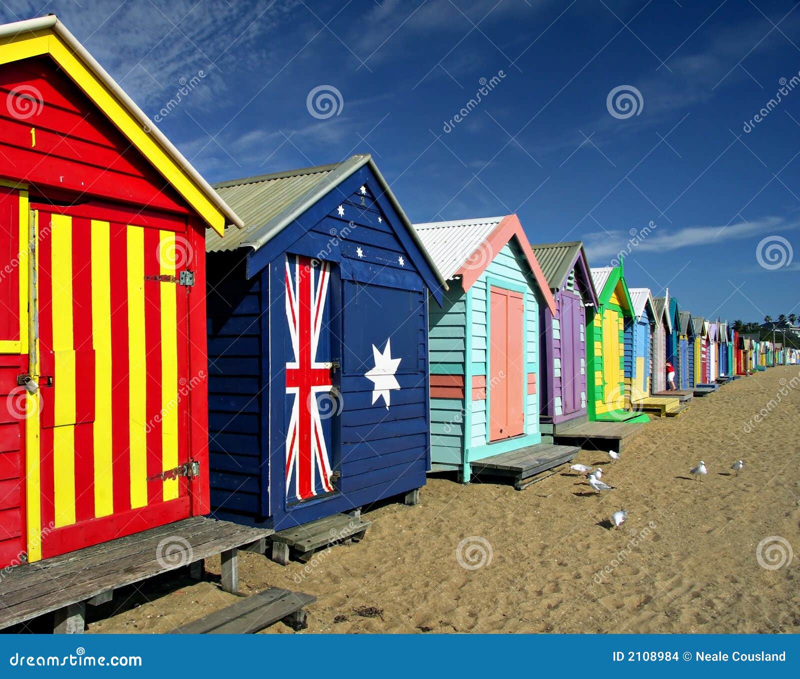 Bathing Boxes stock photo. Image of flag, bathe, kite - 2108984