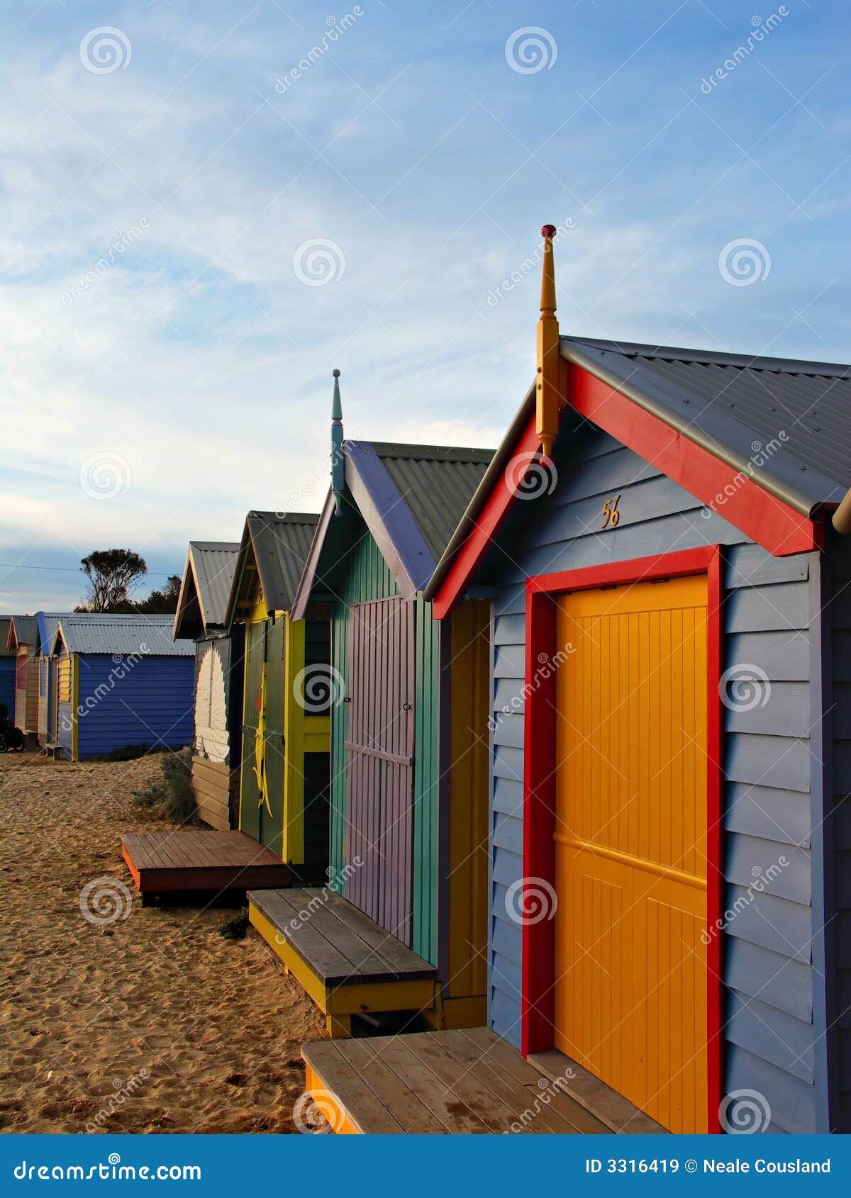 Bathing boxes stock image. Image of paint, australia, boathouse - 3316419