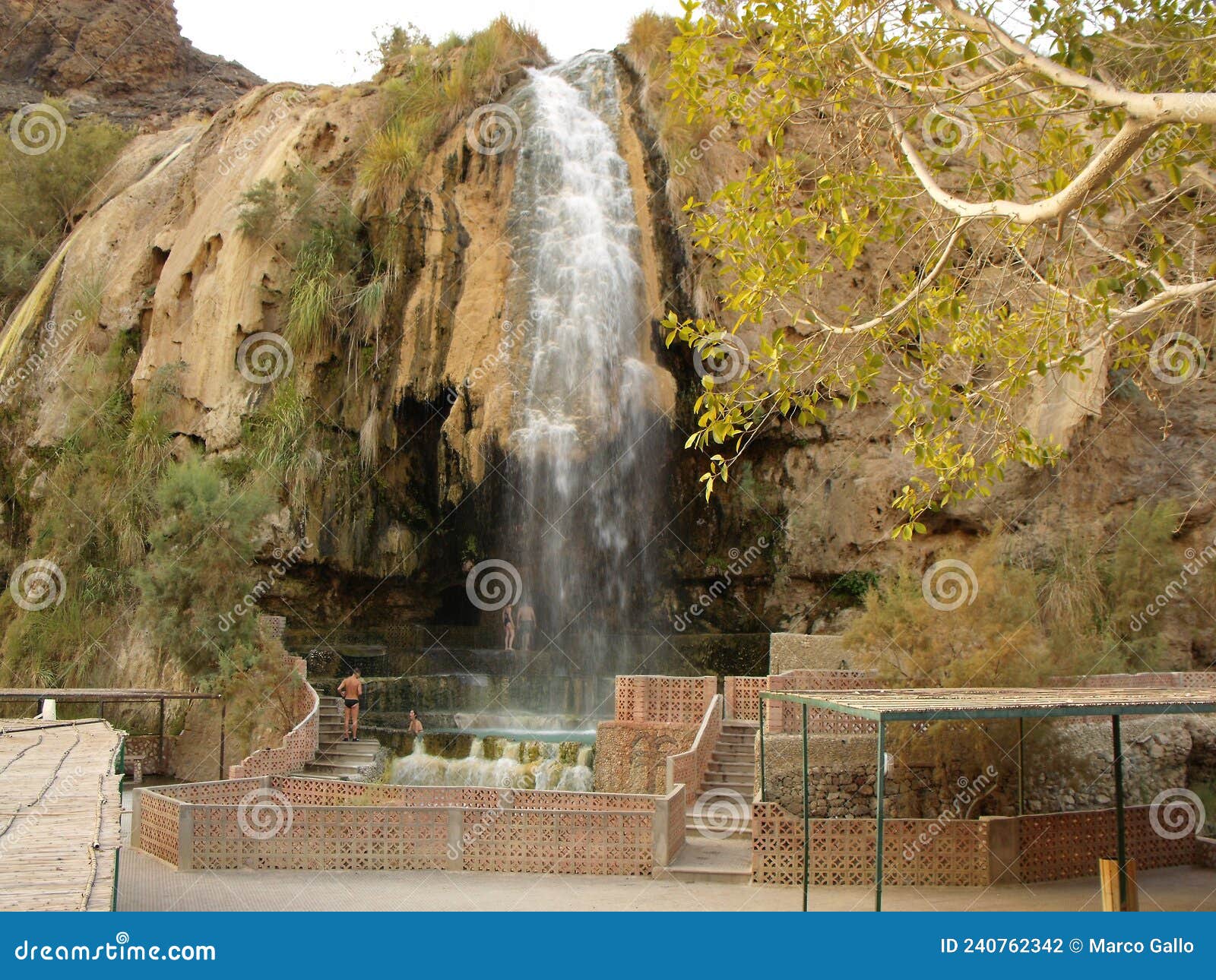 Bathing Facility with Cascading Hot Springs at Hammamat Ma`in Hot ...