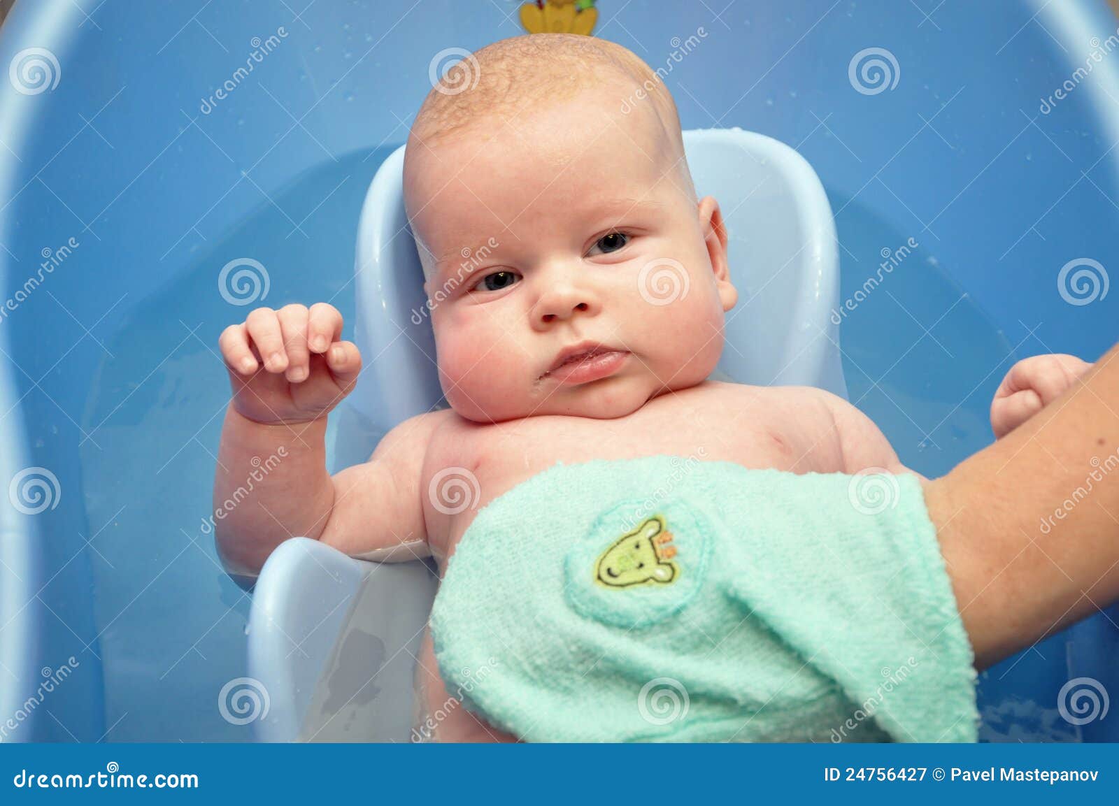 Bathing of the kid stock image. Image of washes, child - 24756427