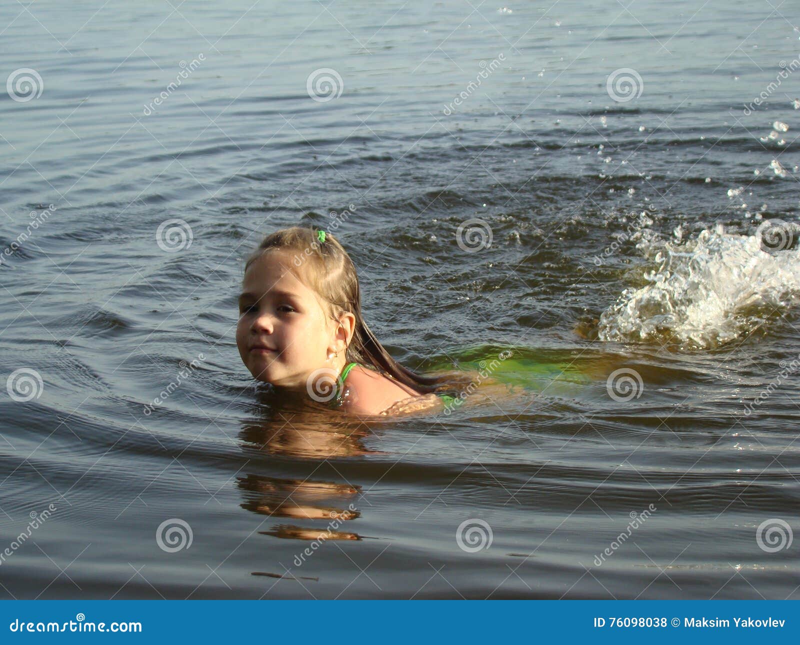 Kids Bathing In River