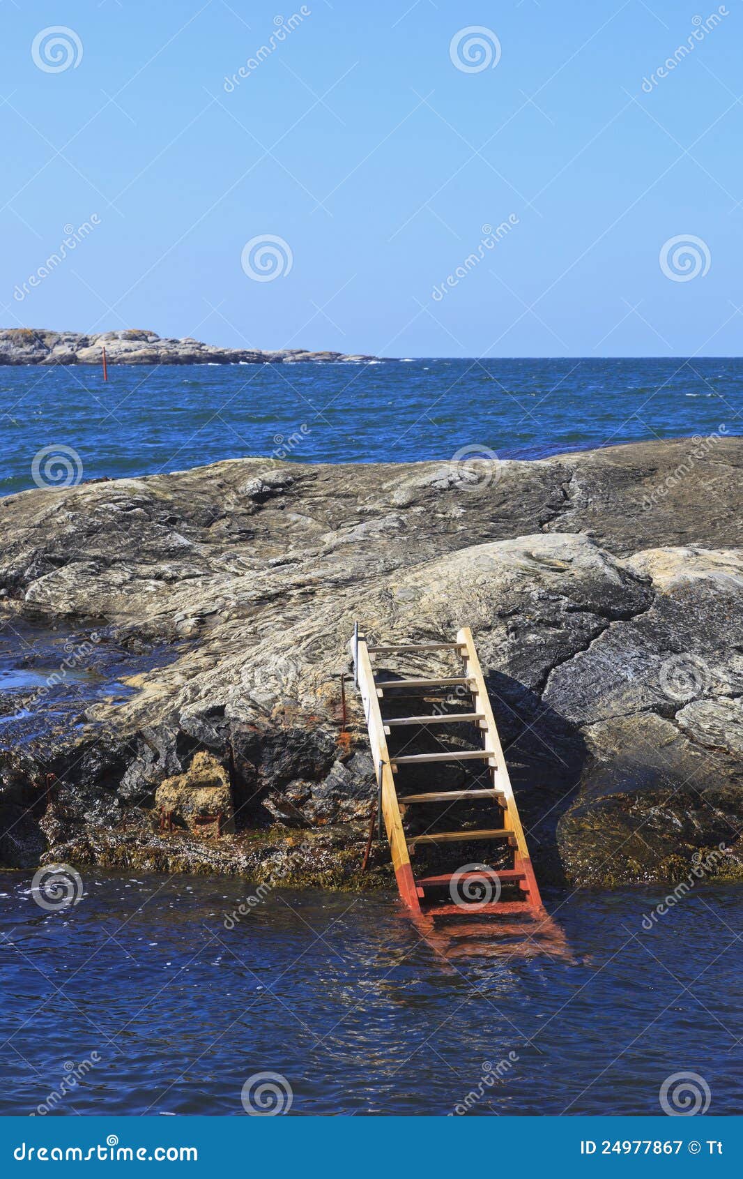 Bathing ladder stock image. Image of ladder, coastal - 24977867