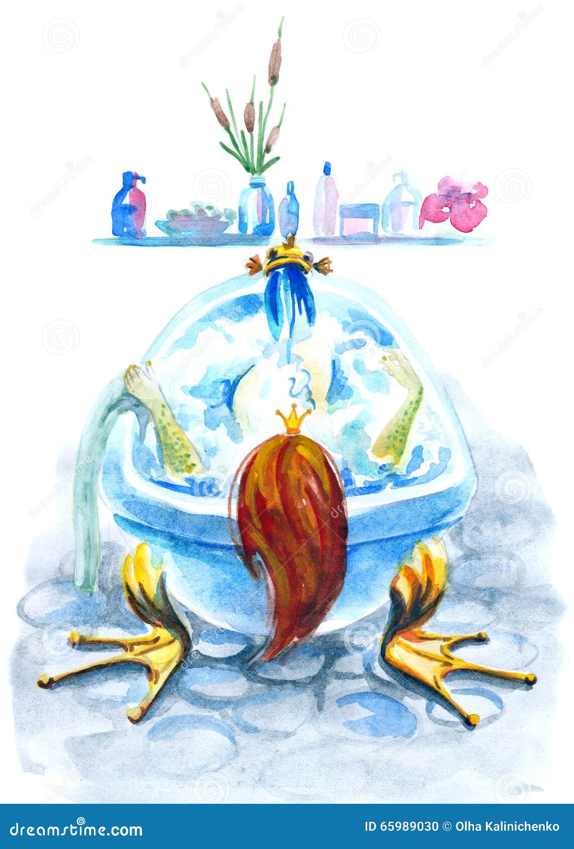Bathing stock illustration. Illustration of elegance - 65989030