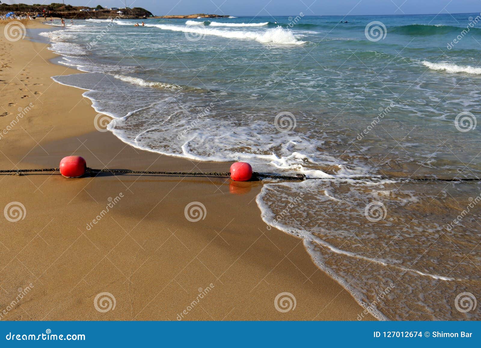 Rope With Floats Lies In The Pool Clear Water Royalty-Free Stock Image ...