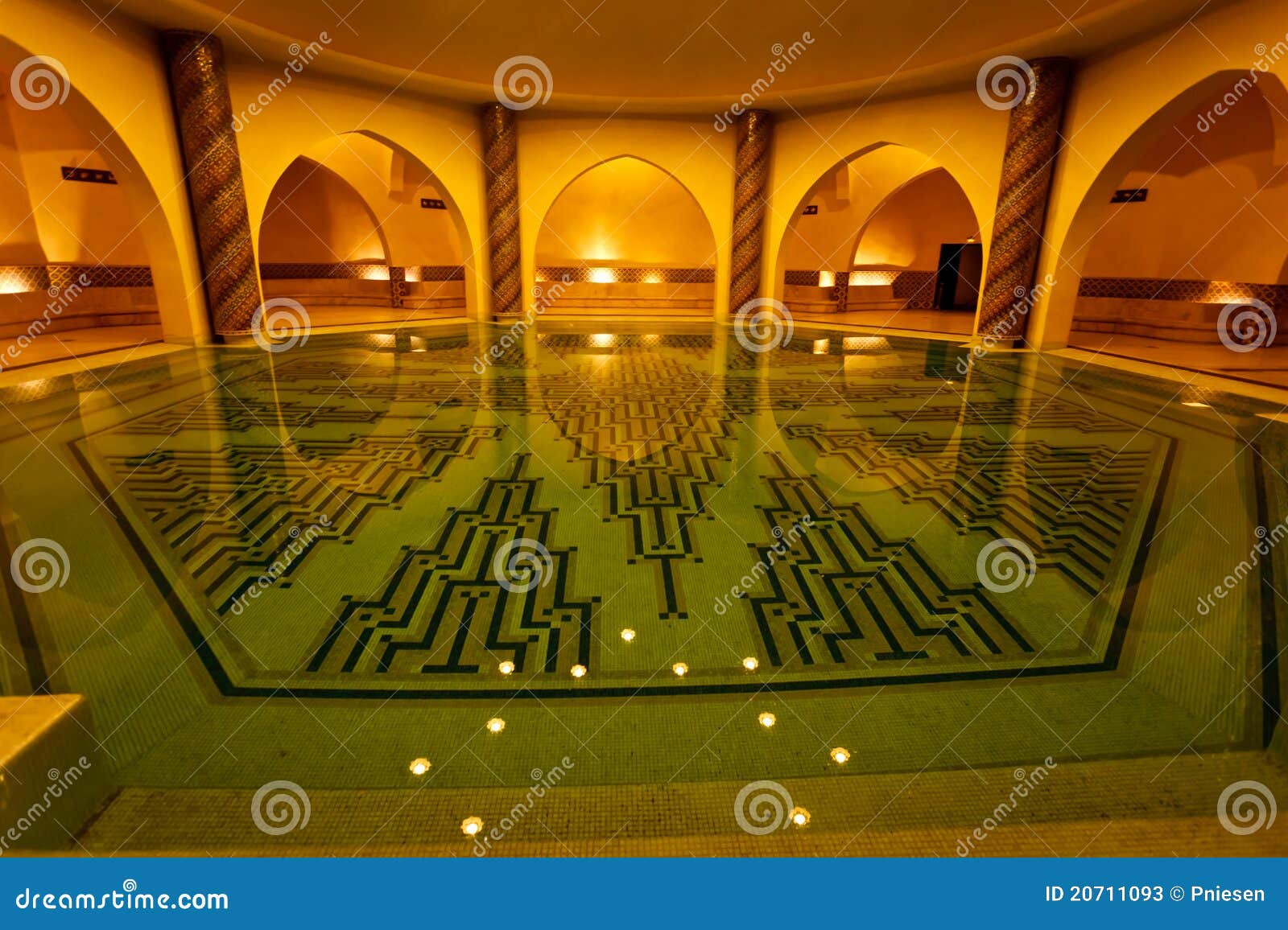 Bathing Pool Inside of Hammam Turkish Bath Stock Image - Image of bath ...
