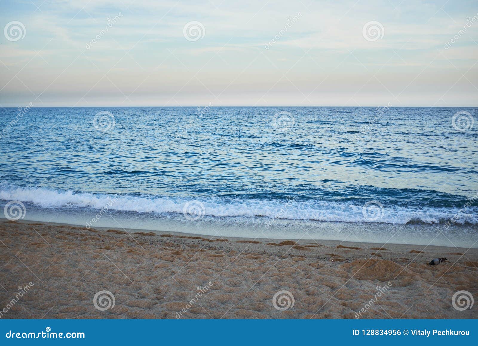 Bathing Wild Beach without People after Sunset Stock Photo - Image of ...