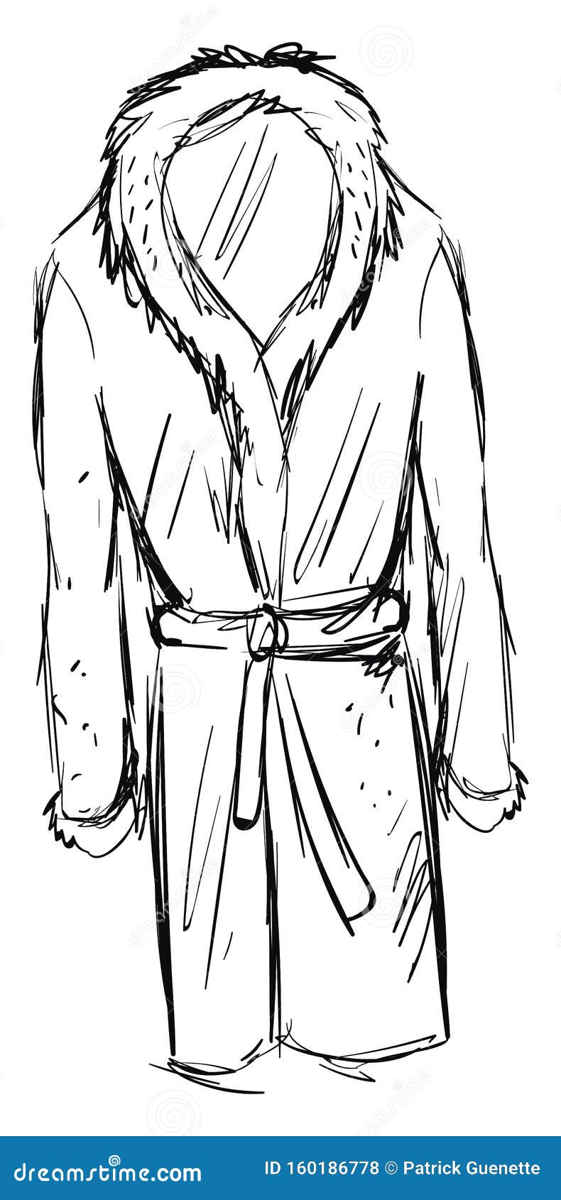 Bathrobe Drawing, Illustration, Vector Stock Vector - Illustration of ...