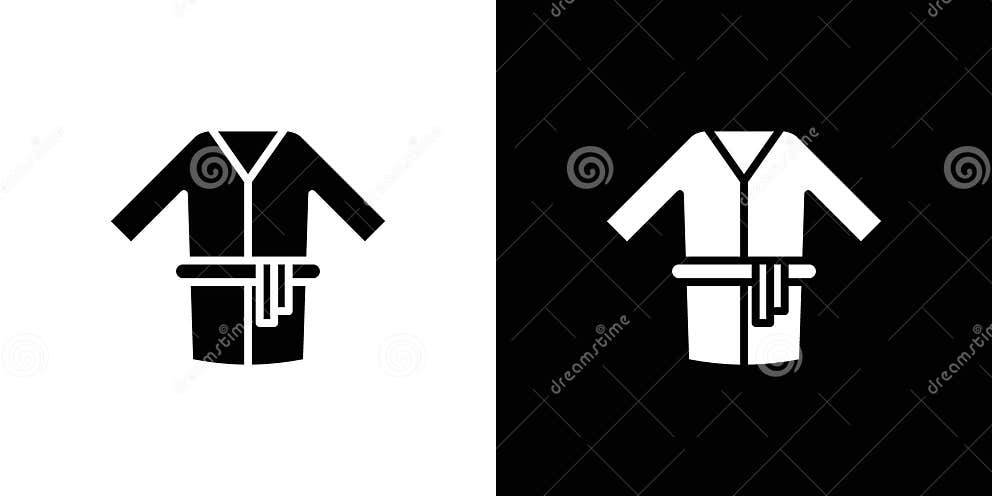 Bathrobe Icon Linear Logo Isolated Stock Illustration - Illustration of ...