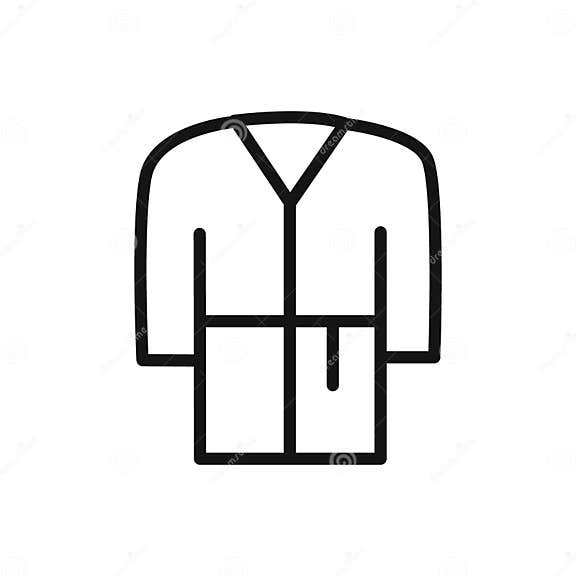 Bathrobe Icon Linear Vector Graphics Sign Stock Illustration ...
