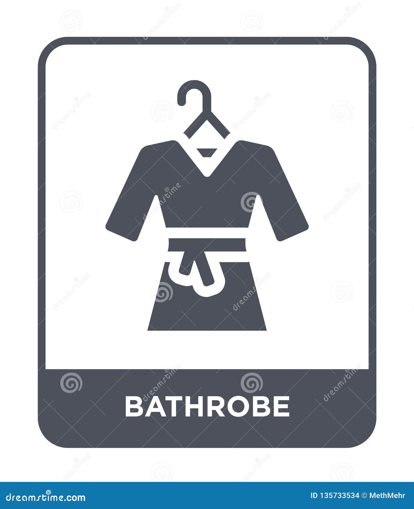 Bathrobe Icon in Trendy Design Style. Bathrobe Icon Isolated on White ...