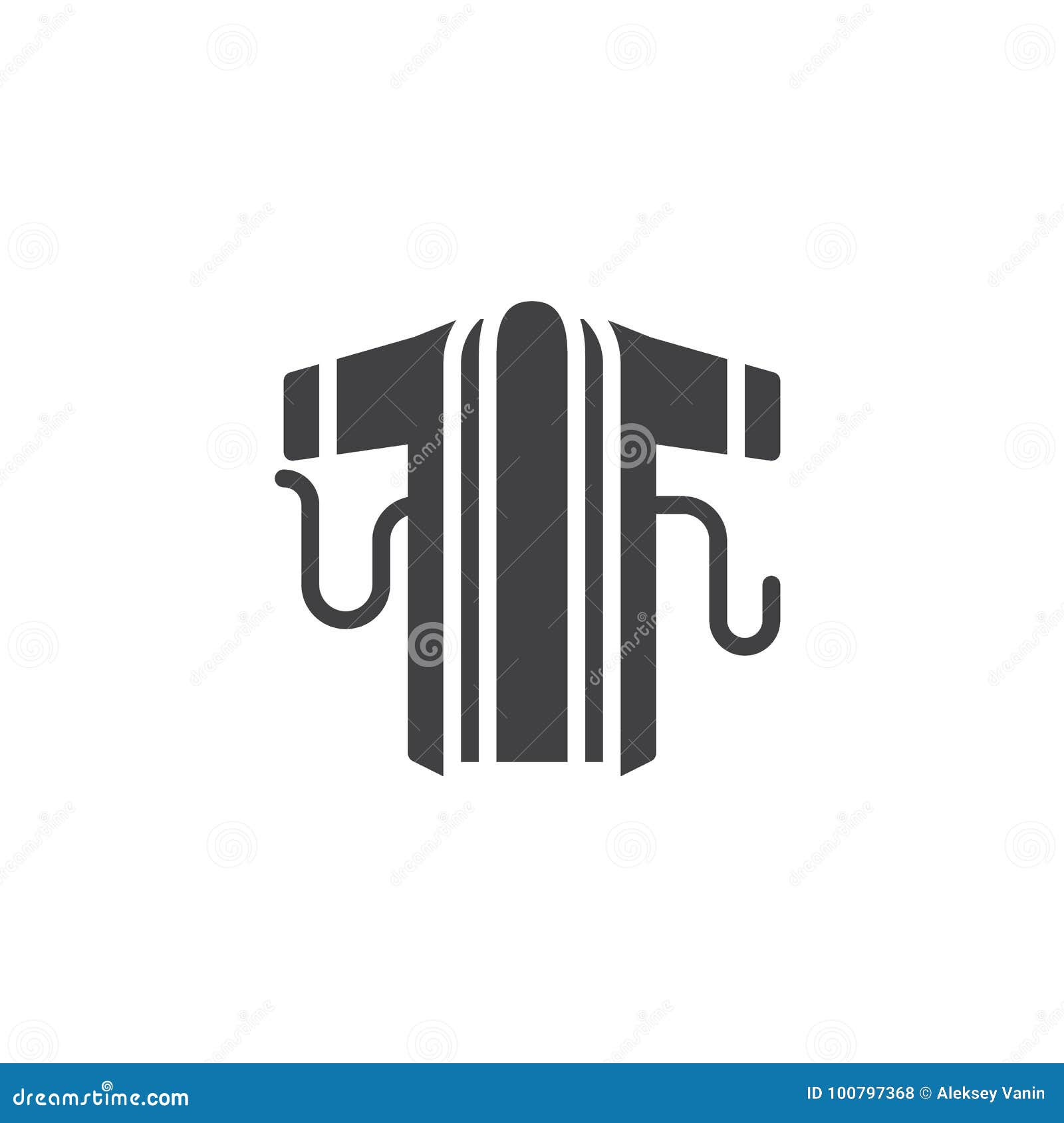Bathrobe icon vector stock vector. Illustration of warm - 100797368