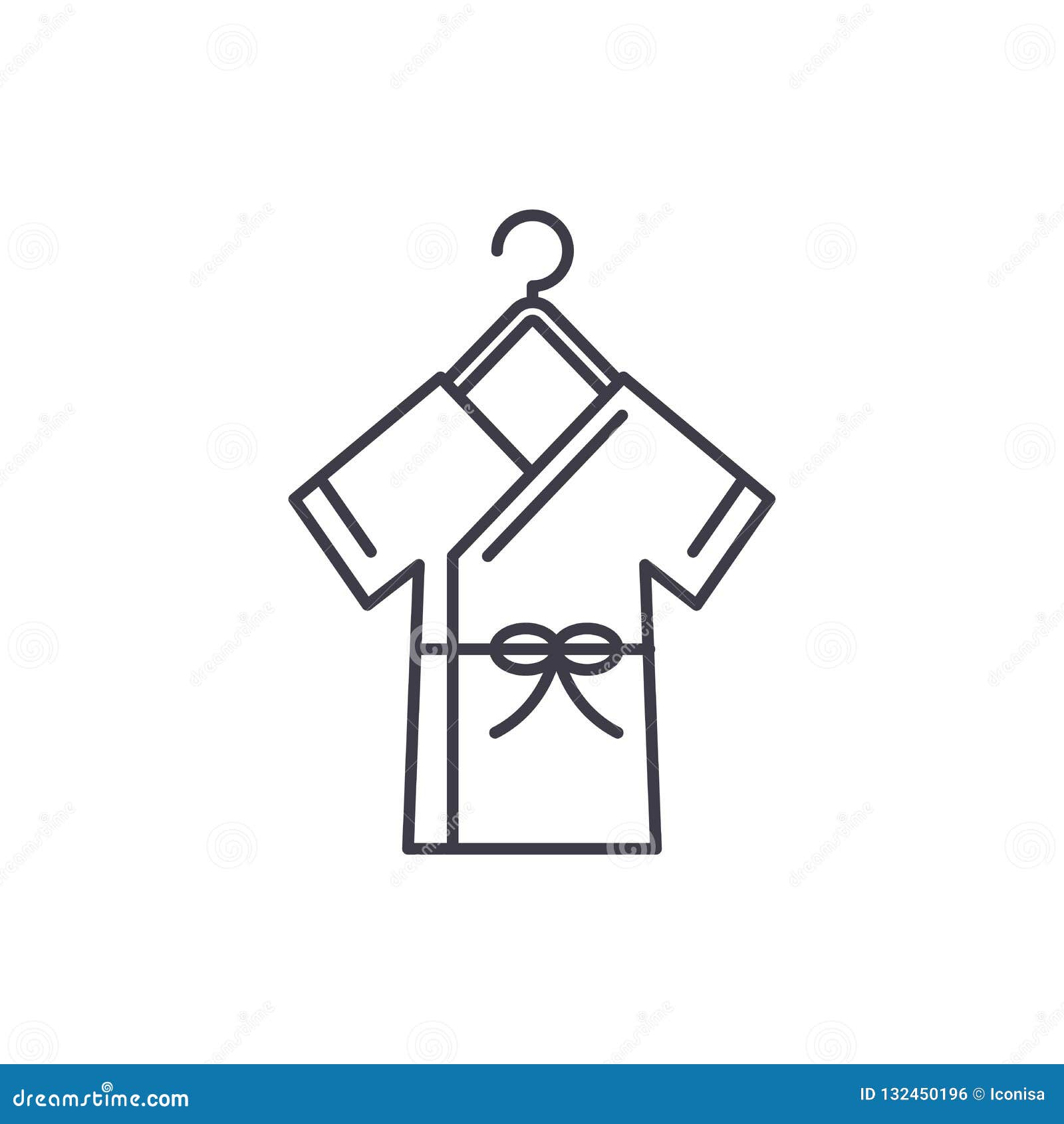 Bathrobe Line Icon Concept. Bathrobe Vector Linear Illustration, Symbol ...