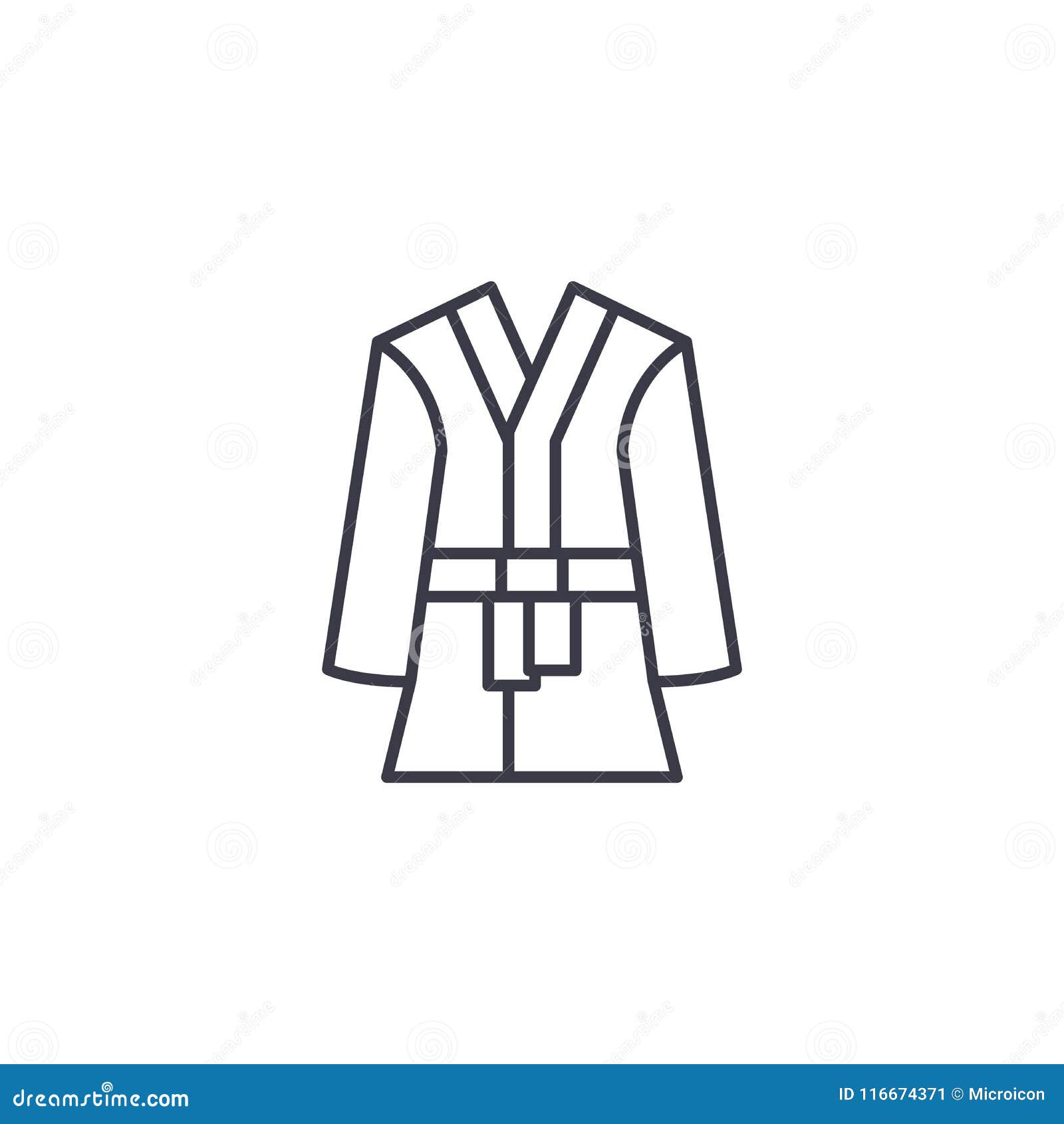 Bathrobe Linear Icon Concept. Bathrobe Line Vector Sign, Symbol ...