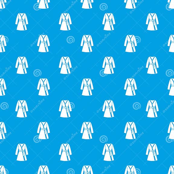 Bathrobe Pattern Seamless Blue Stock Vector - Illustration of housecoat ...