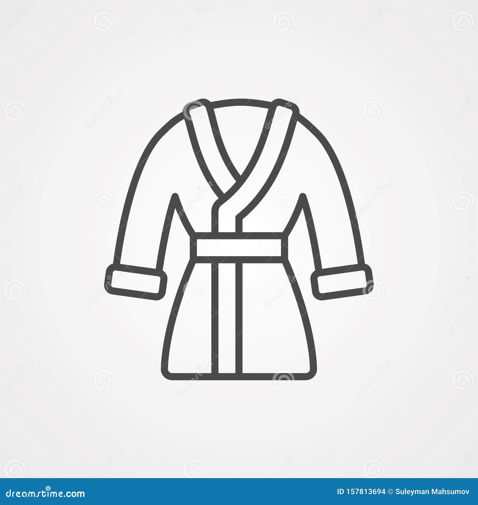 Bathrobe Vector Icon Sign Symbol Stock Illustration - Illustration of ...