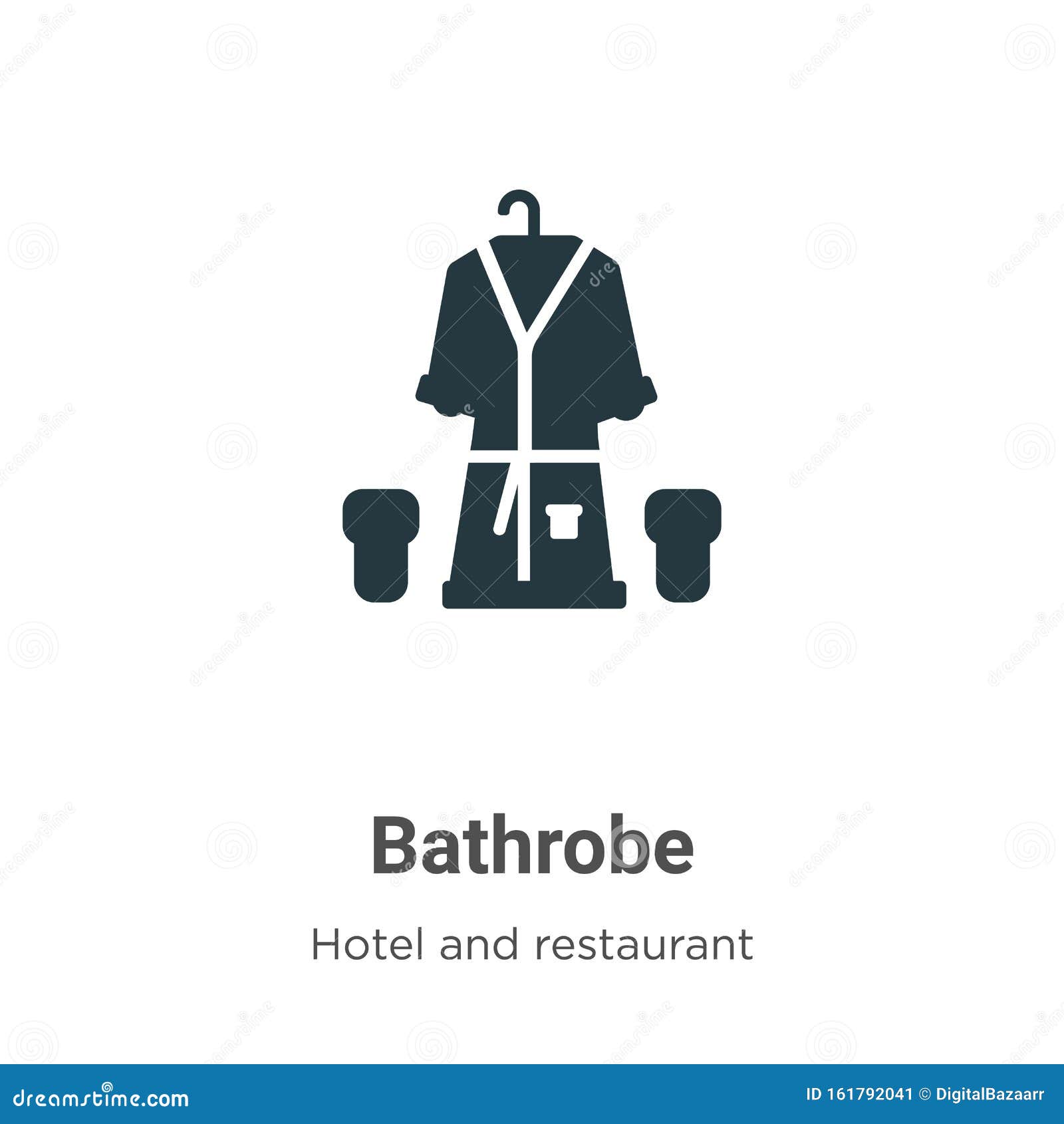 Bathrobe Vector Icon on White Background. Flat Vector Bathrobe Icon ...