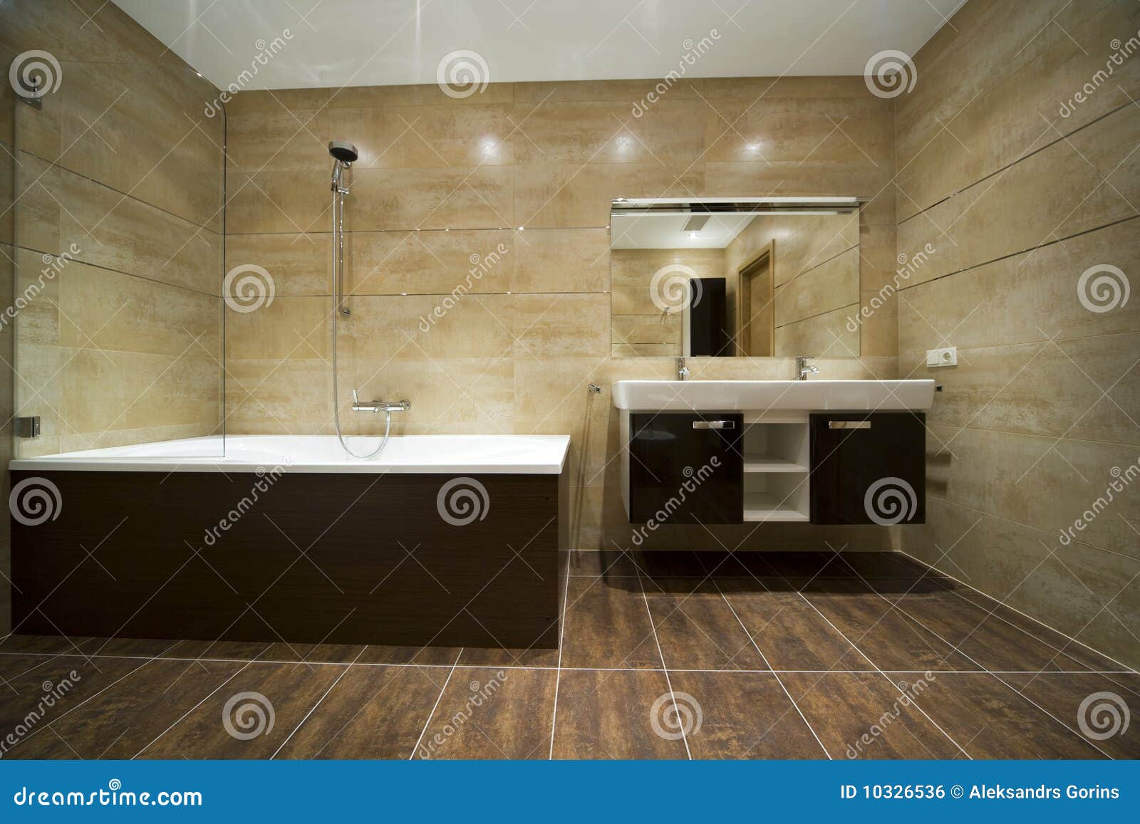 Bathroom stock photo. Image of bathtub, mirrors, shower - 10326536