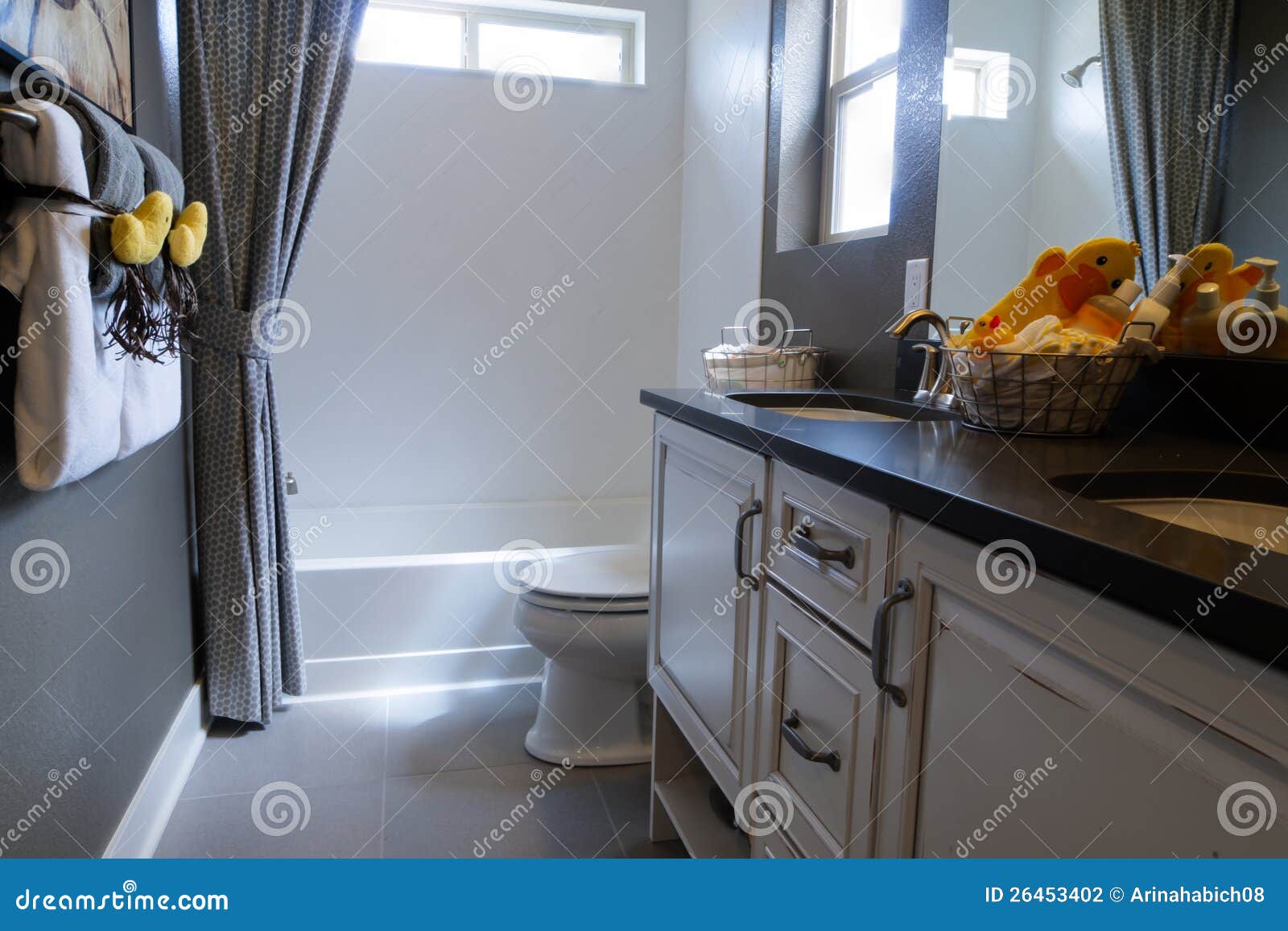Bathroom stock photo. Image of mirror, interior, shower - 26453402