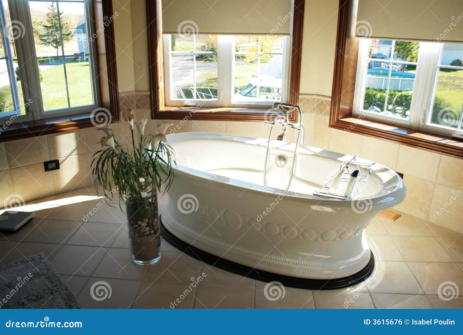 Bathroom stock photo. Image of bathtub, luxury, home, decorated - 3615676