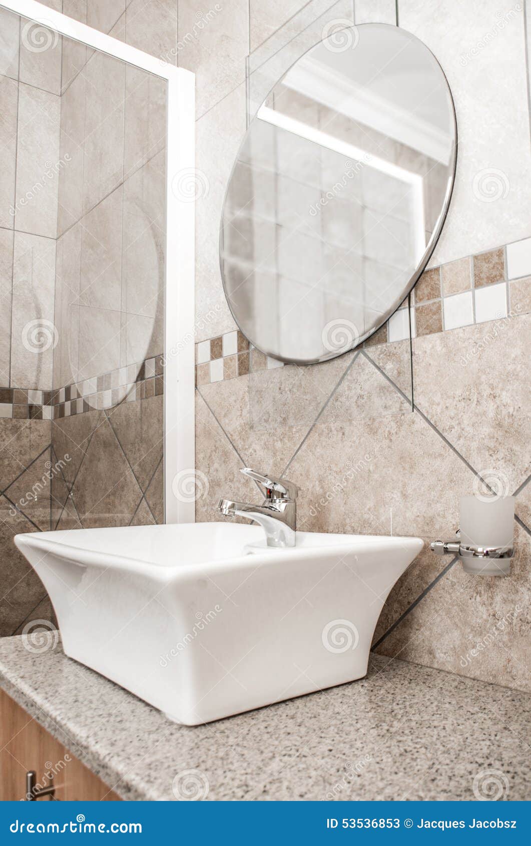 Bathroom Basin on Granite Top Stock Image - Image of never, modern ...