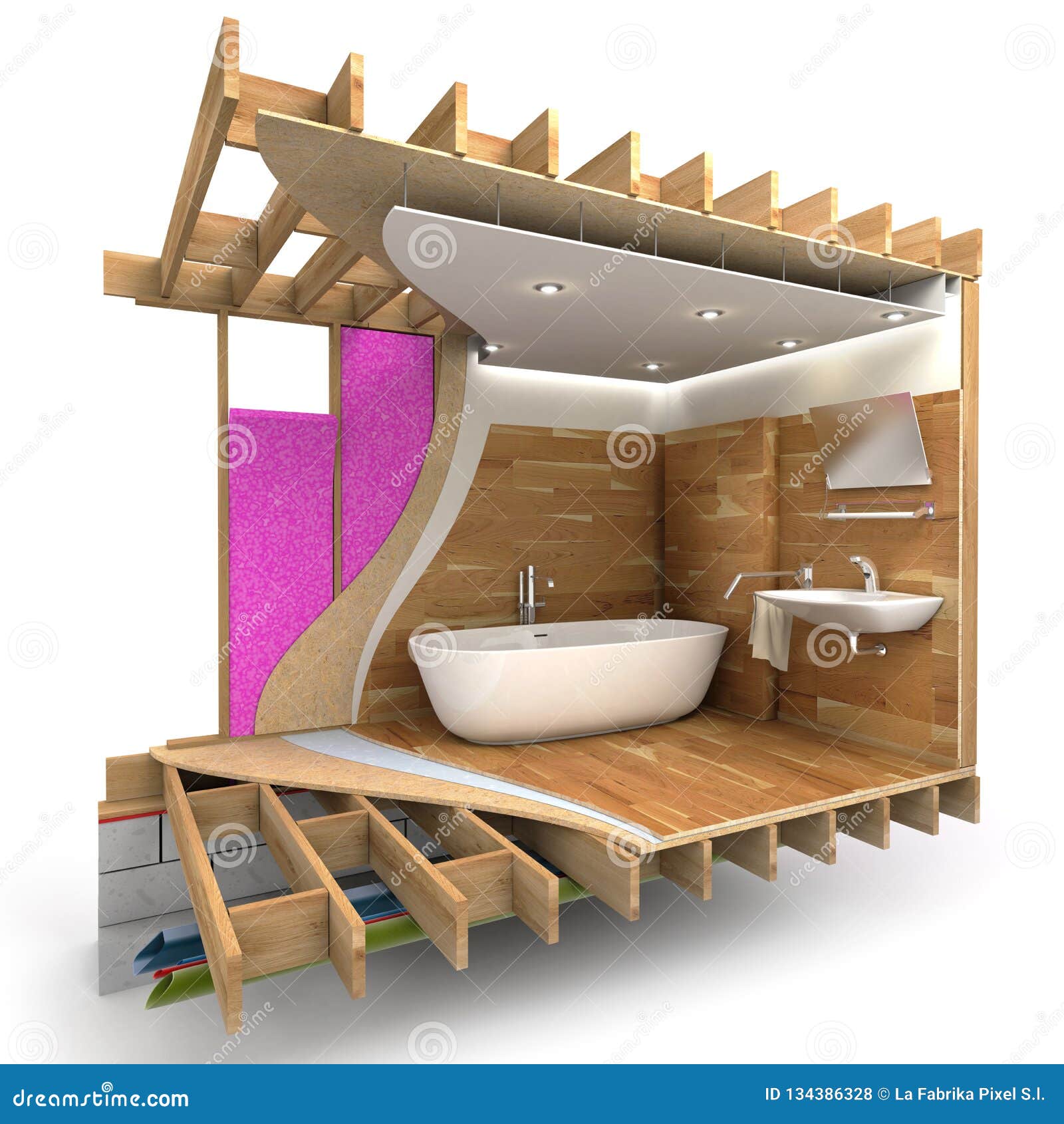 Bathroom building details stock illustration. Illustration of built ...