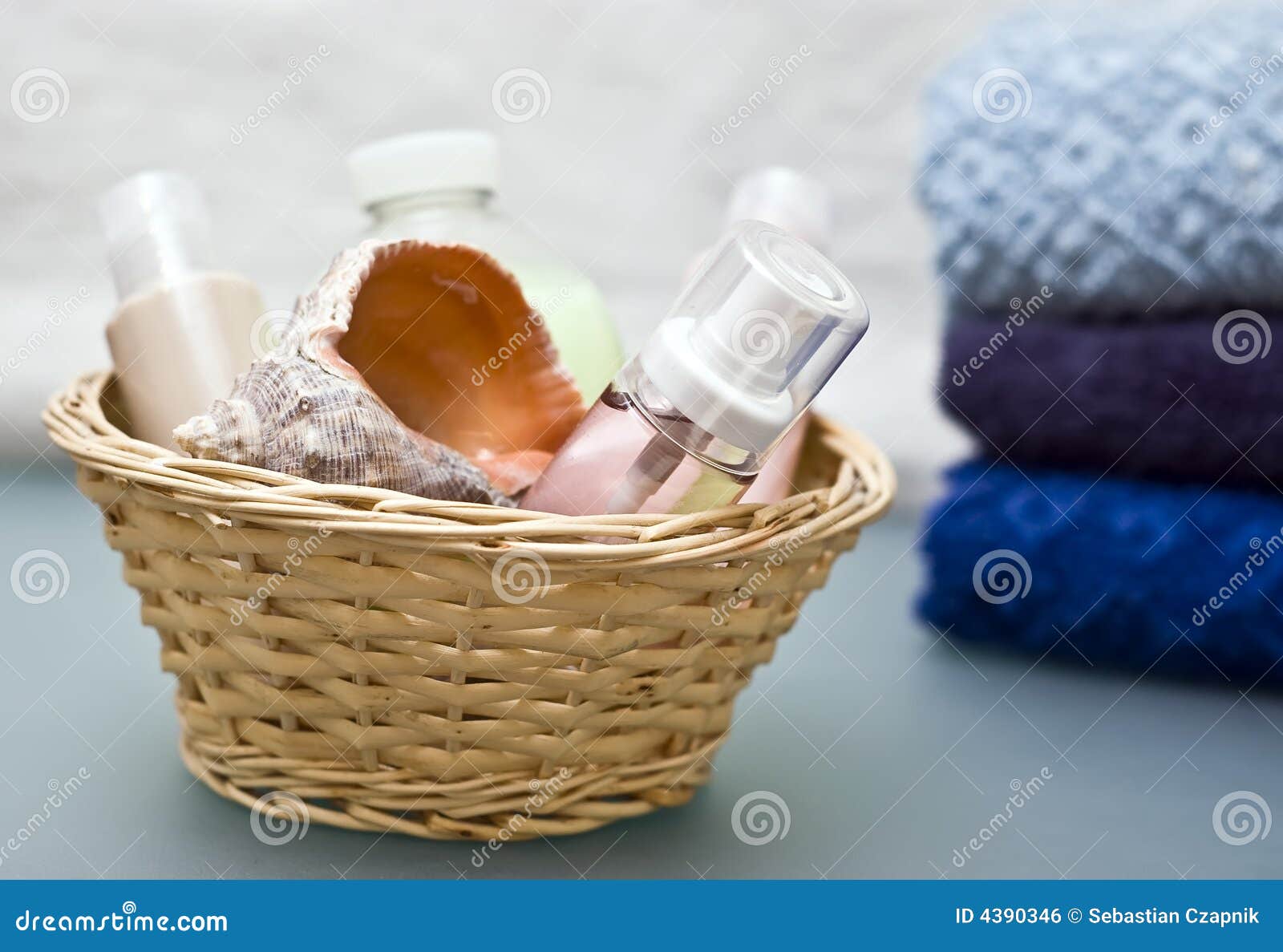 Bathroom cosmetics stock photo. Image of bathroom, liquids - 4390346