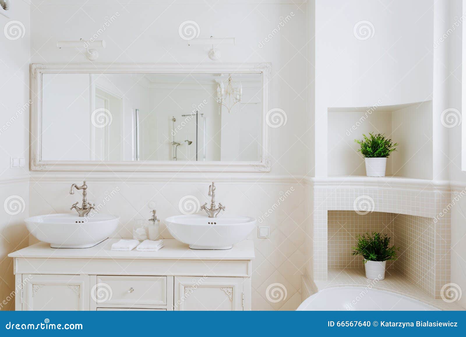 Bathroom for a couple stock photo. Image of cozy, handbasin - 66567640