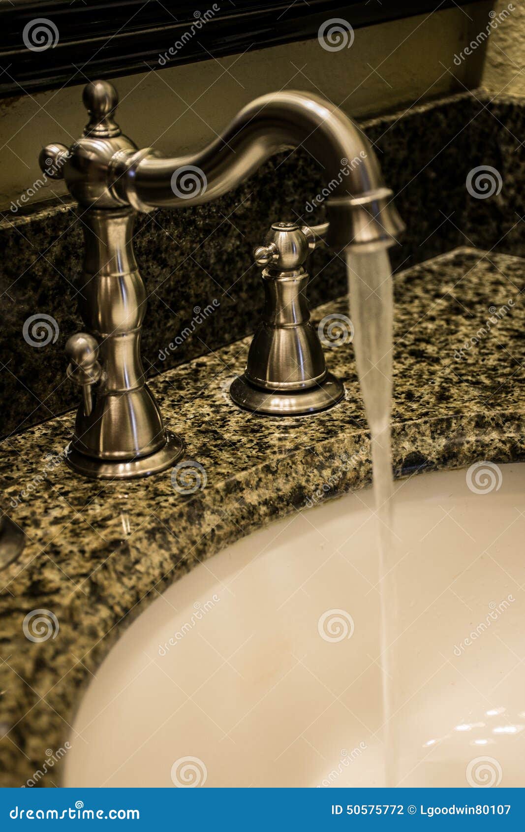 Bathroom Faucet with Running Water Stock Photo - Image of running ...