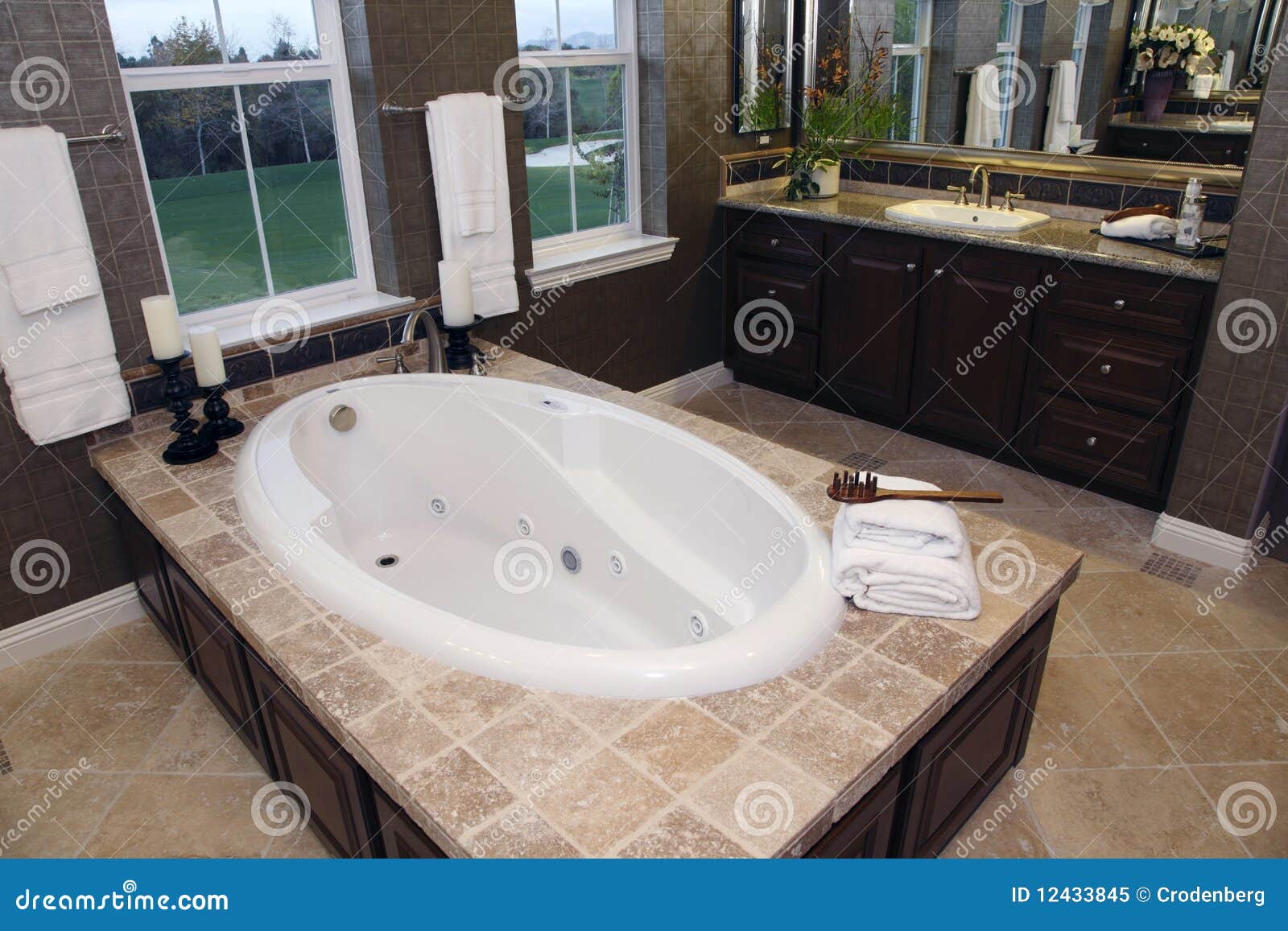 Bathroom and golf course stock image. Image of real, structure - 12433845