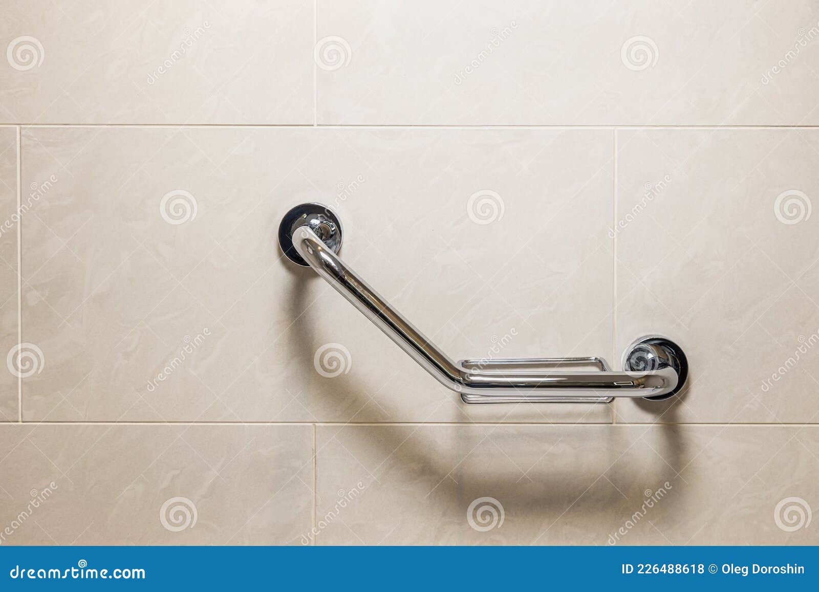 Bathroom Handle for the Disabled and Elderly Stock Photo - Image of ...
