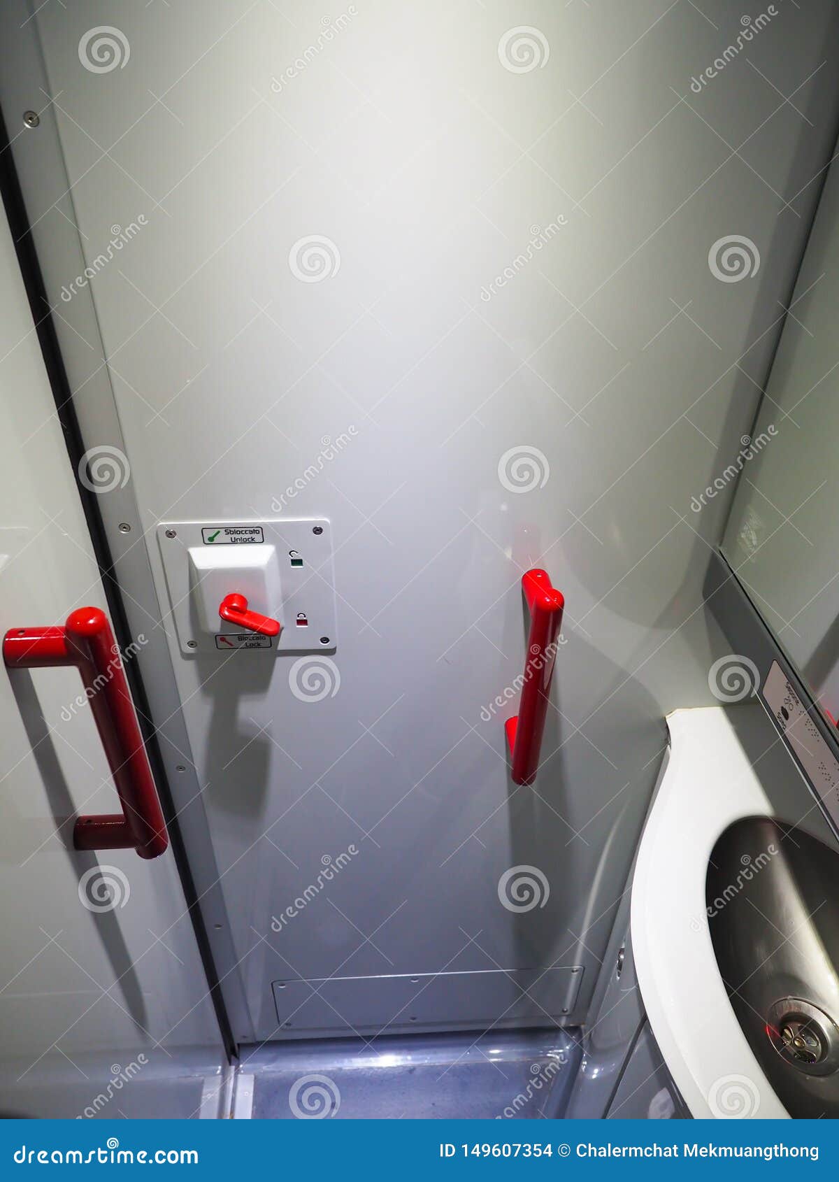 Bathroom on the High-speed Train is Cramped Stock Photo - Image of ...
