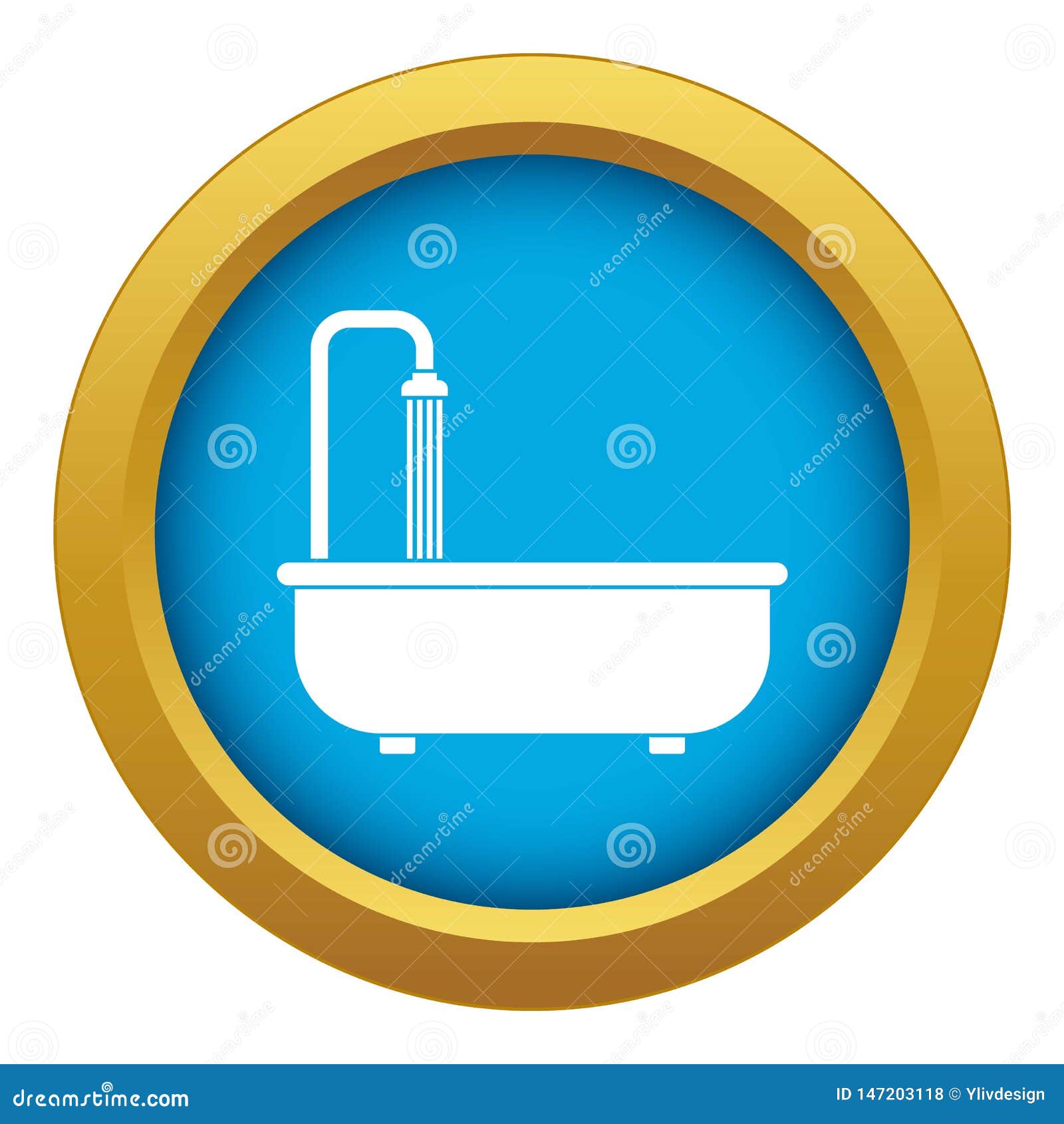 Bathroom Icon Blue Vector Isolated Stock Vector - Illustration of ...