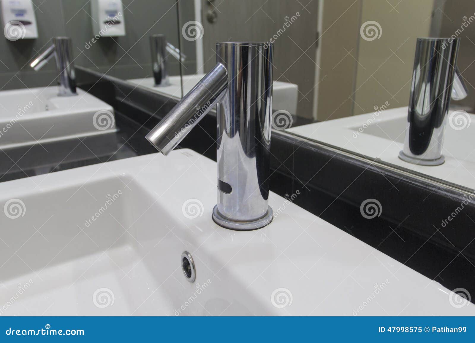 Bathroom Interior with Faucet Modern. Stock Image - Image of sink ...