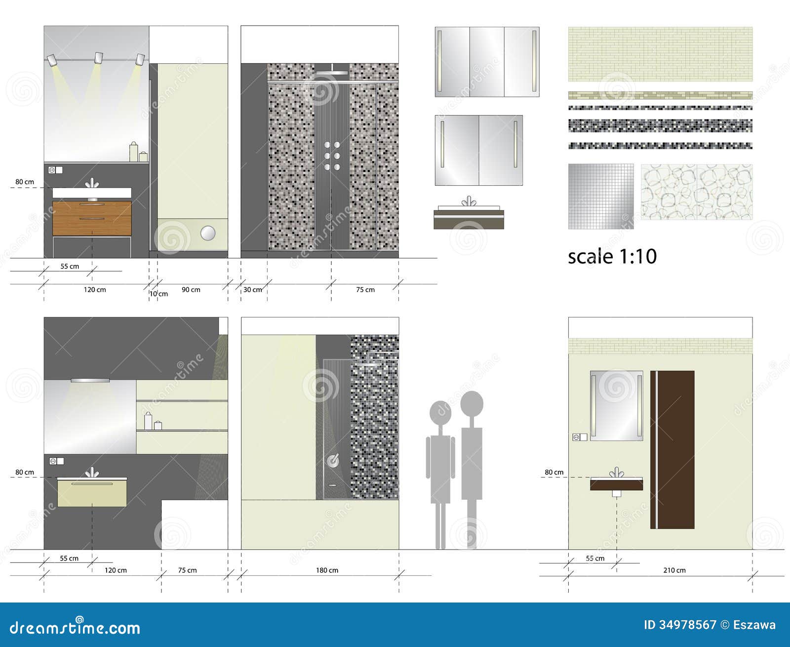 Bathroom. Interior Furniture. Vector Illustration. Stock Vector ...