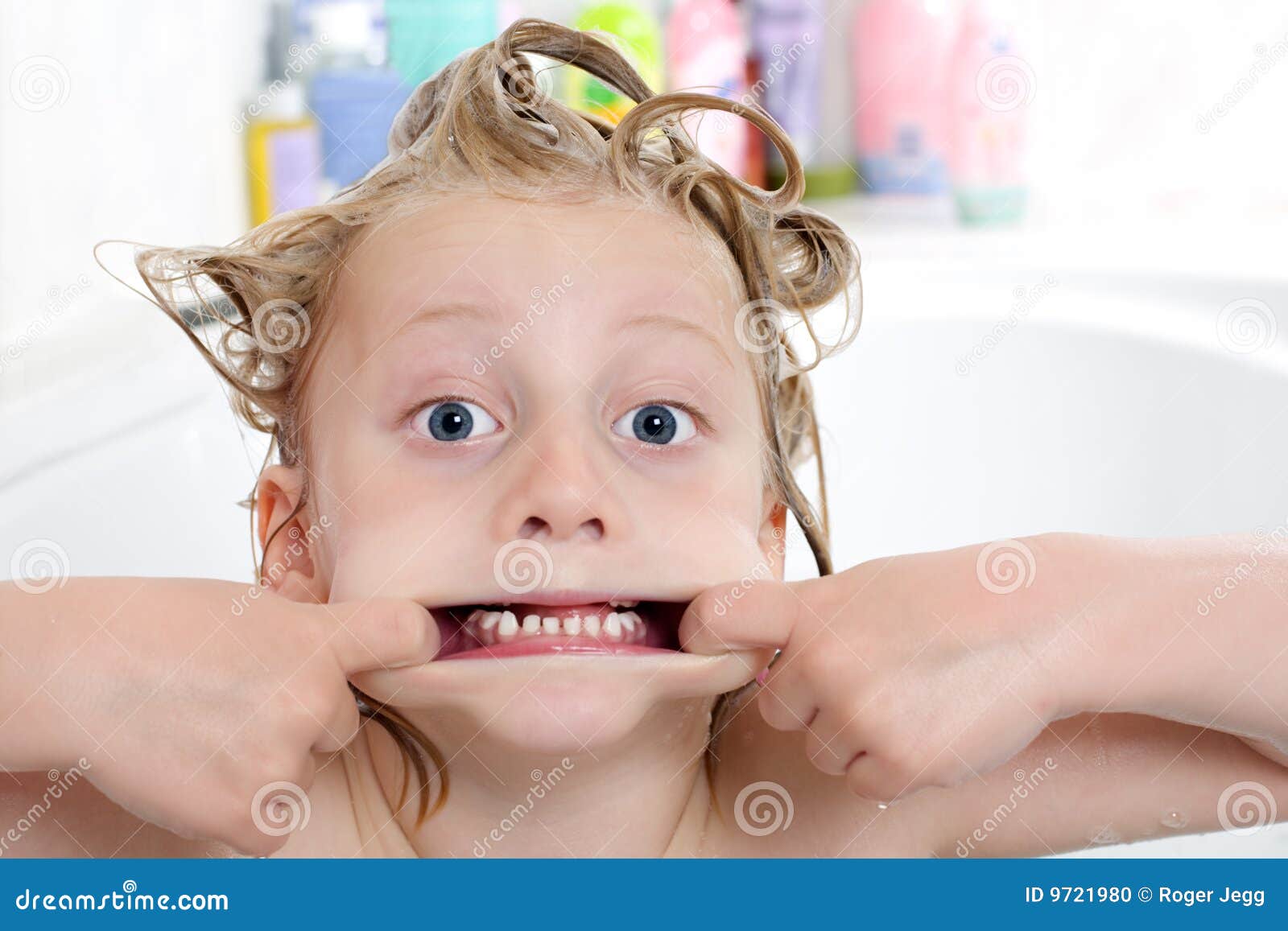 Bathroom Monster stock photo. Image of bath, funny, bathing - 9721980