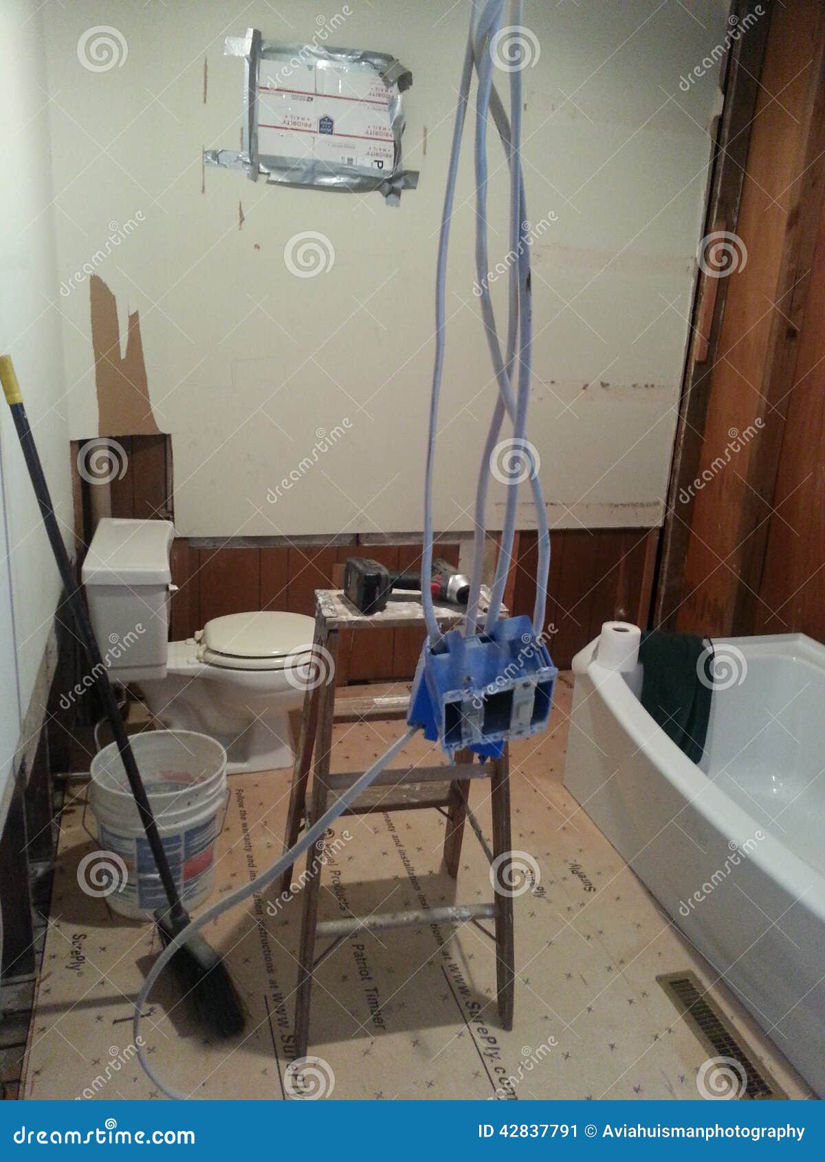 Bathroom Remodel in Progress Editorial Photo - Image of middle, mess ...