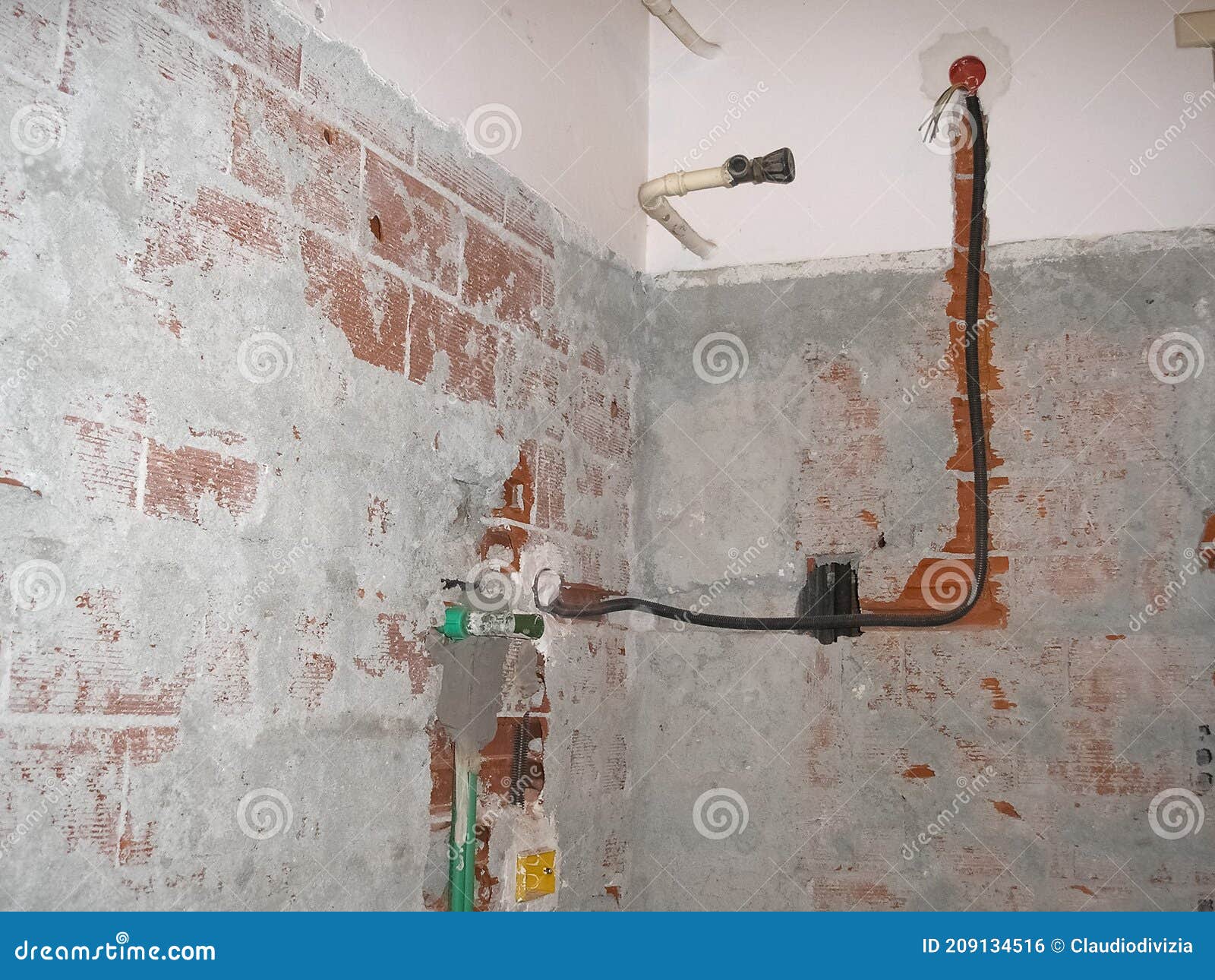 Bathroom renovation works stock photo. Image of industry - 209134516