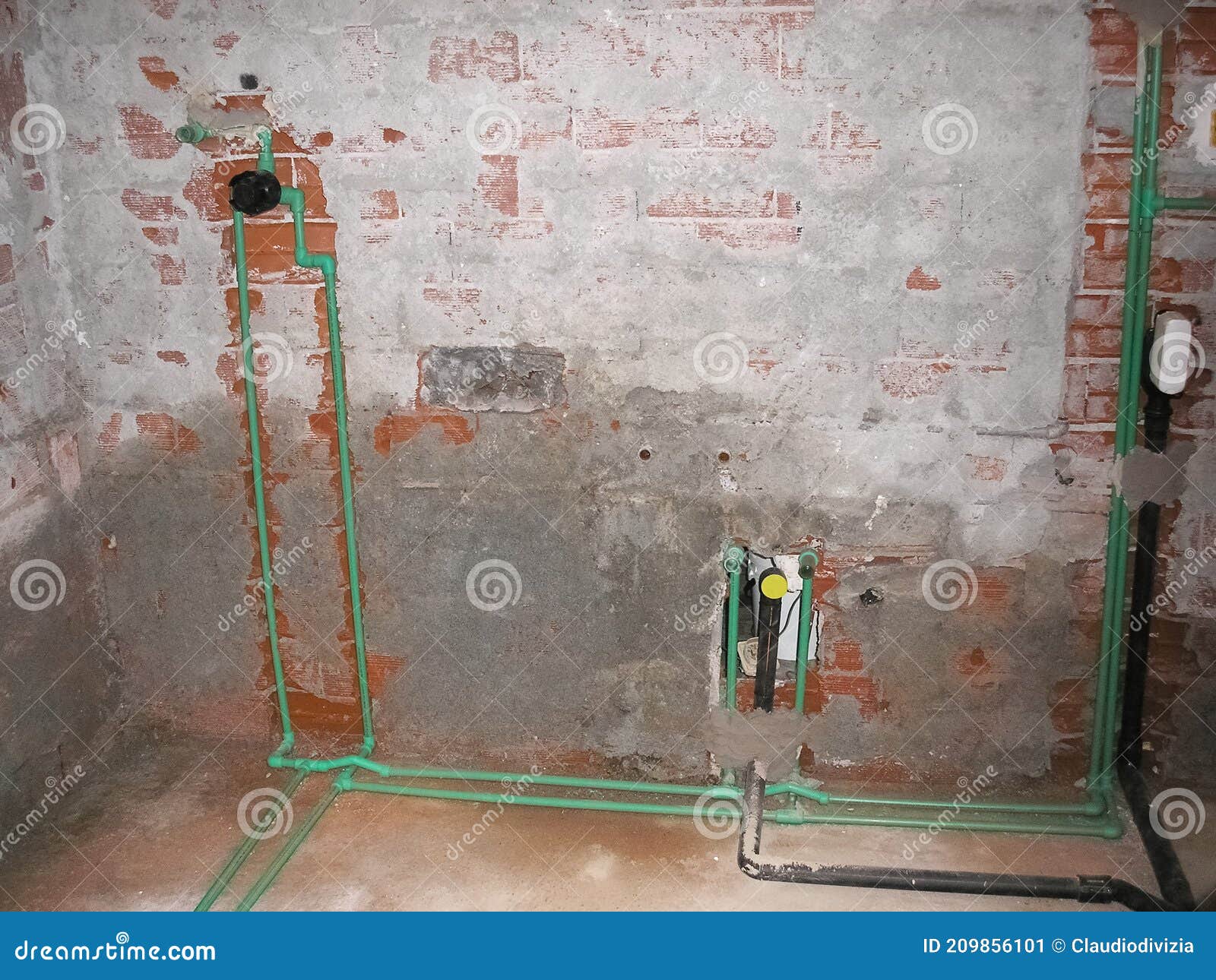 Bathroom renovation works stock image. Image of floor - 209856101