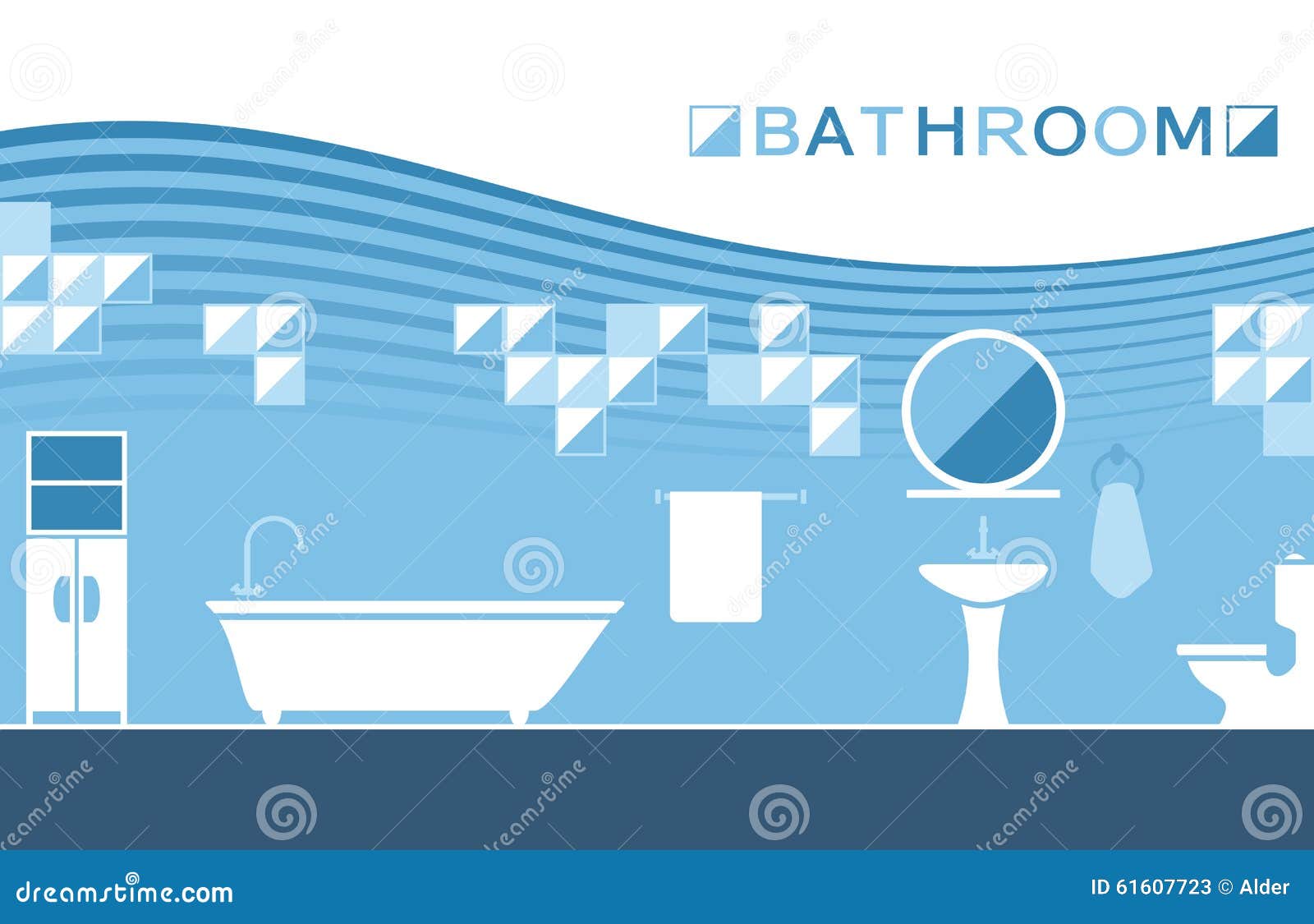 Bathroom sanitary ware stock vector. Illustration of element - 61607723