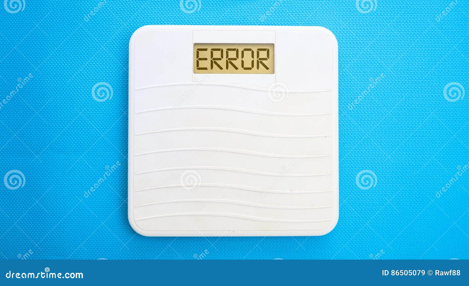 Bathroom Scale, Display Error Stock Illustration - Illustration of care ...