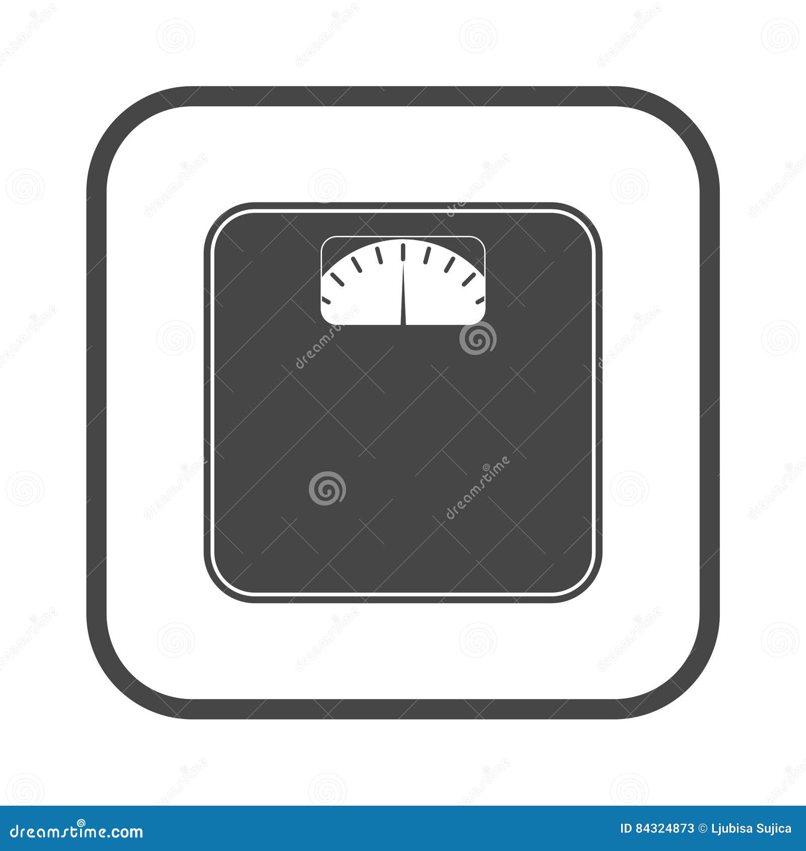 Bathroom scale icon stock vector. Illustration of mass - 84324873