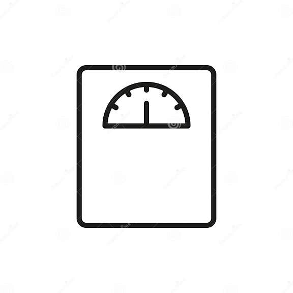 Bathroom Scale Icon Vector Basic Design Simple and Modern Stock ...