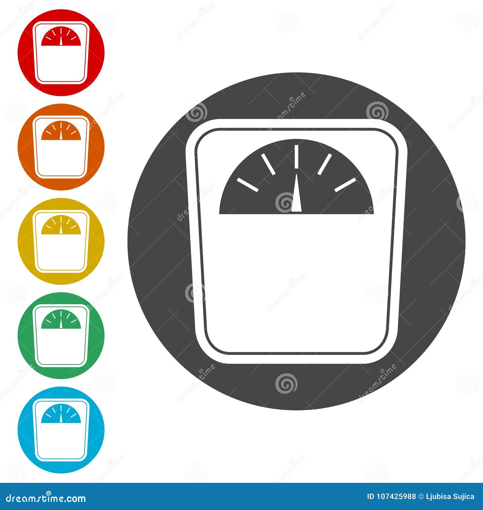 Bathroom Scale, Vector Bathroom Scale Icon Stock Vector - Illustration ...