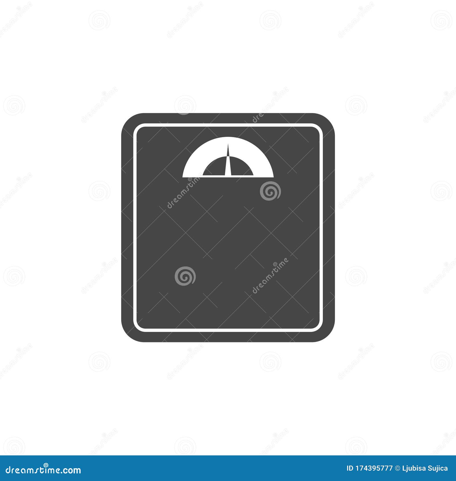 Bathroom Scale, Vector Bathroom Scale Icon Stock Vector - Illustration ...