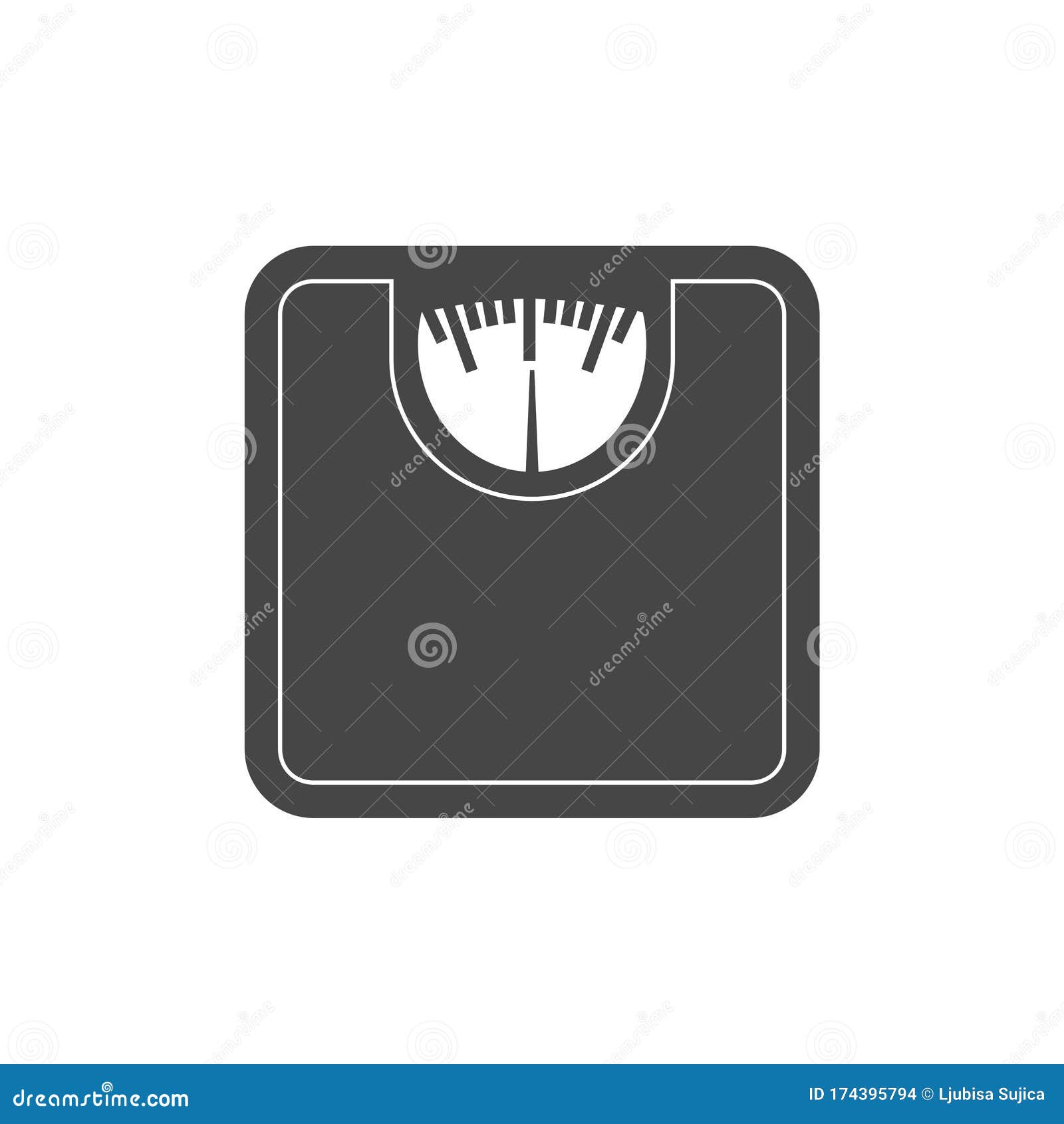 Bathroom Scale, Vector Bathroom Scale Icon Stock Vector - Illustration ...