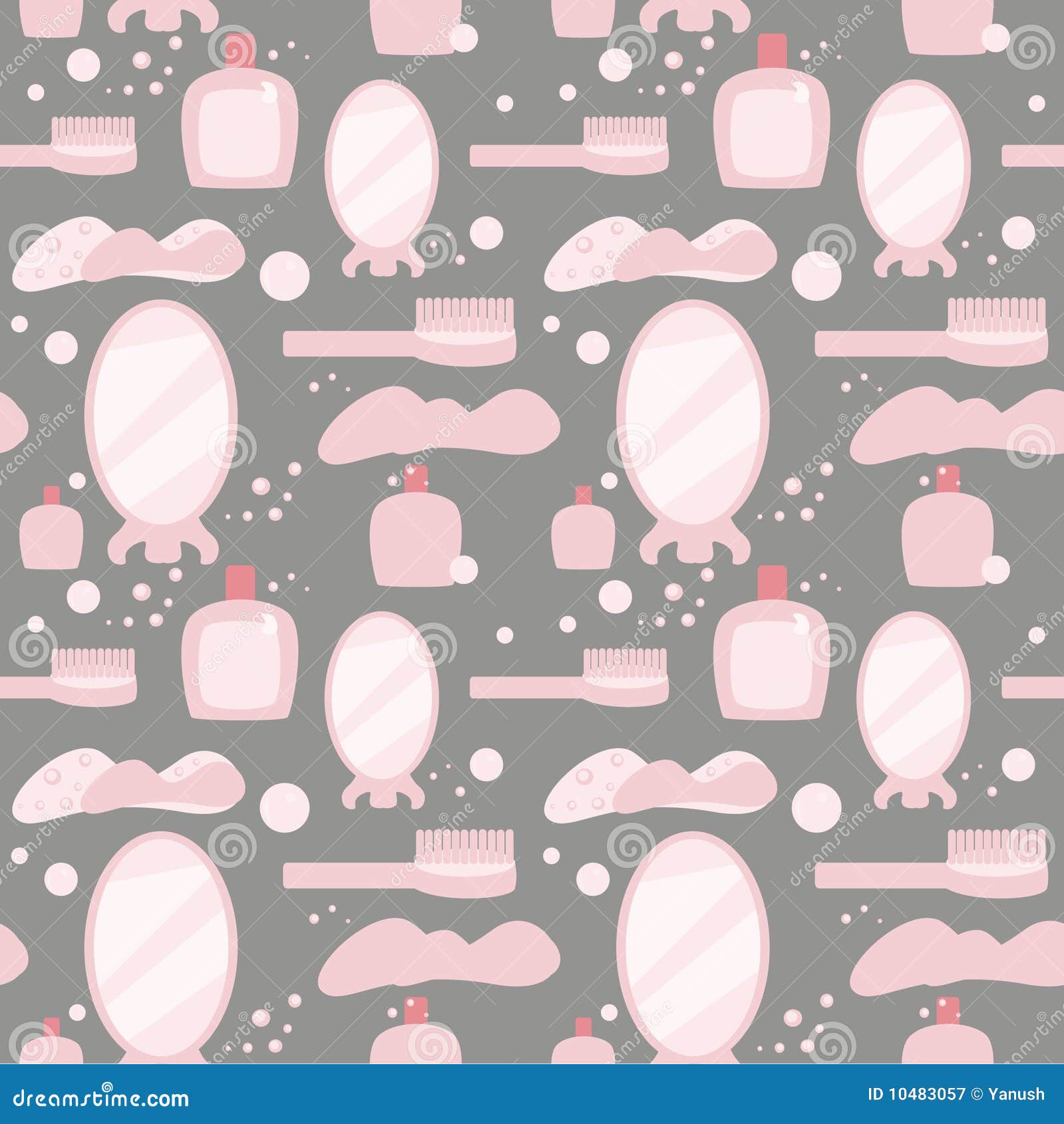 Bathroom seamless pattern stock vector. Illustration of hygiene - 10483057